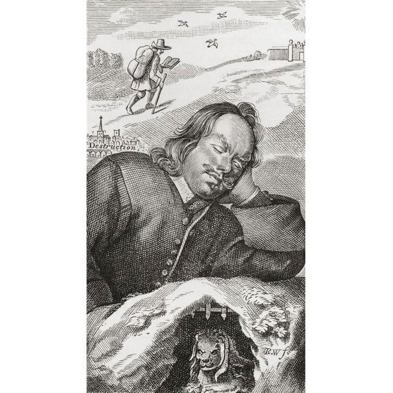 Bunyans Dream. Frontispiece to Pilgrims Progress - 1680 John Bunyan ...