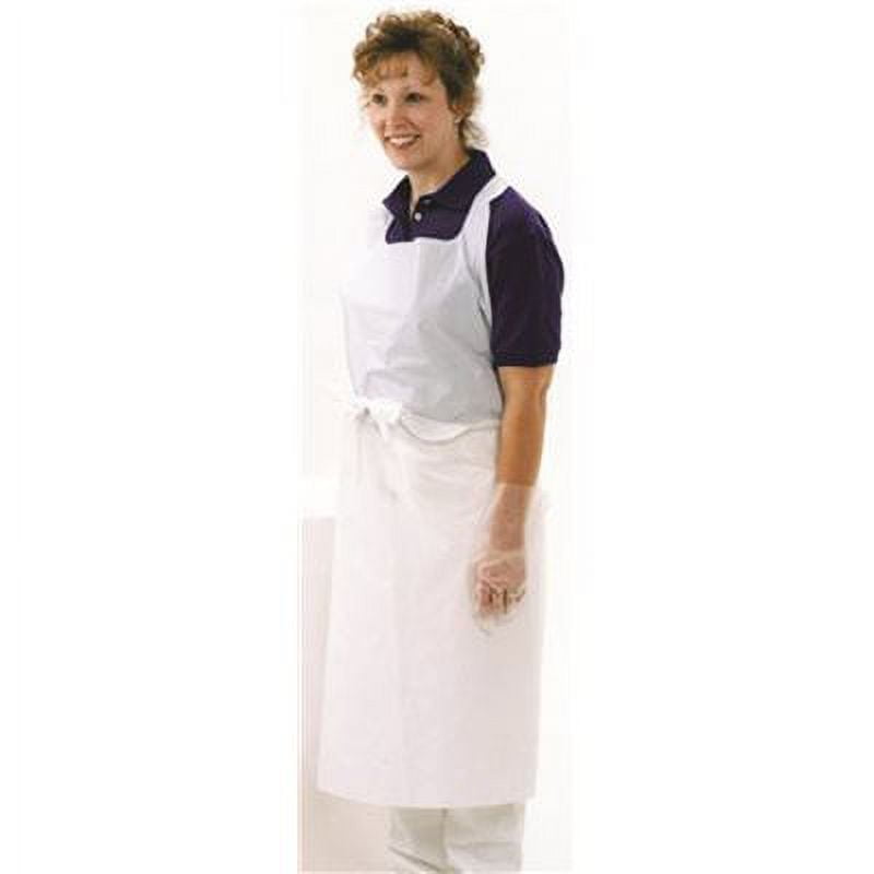Bunzl Prime Source 2 Mil Embossed Finish White Polyethylene Aprons, 28 ...