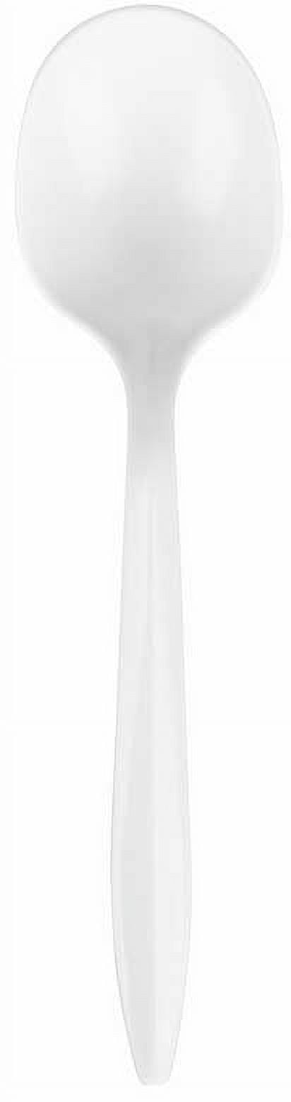 Bunzl Prime Source Medium Weight Polypropylene Wrapped White Soup Spoon ...