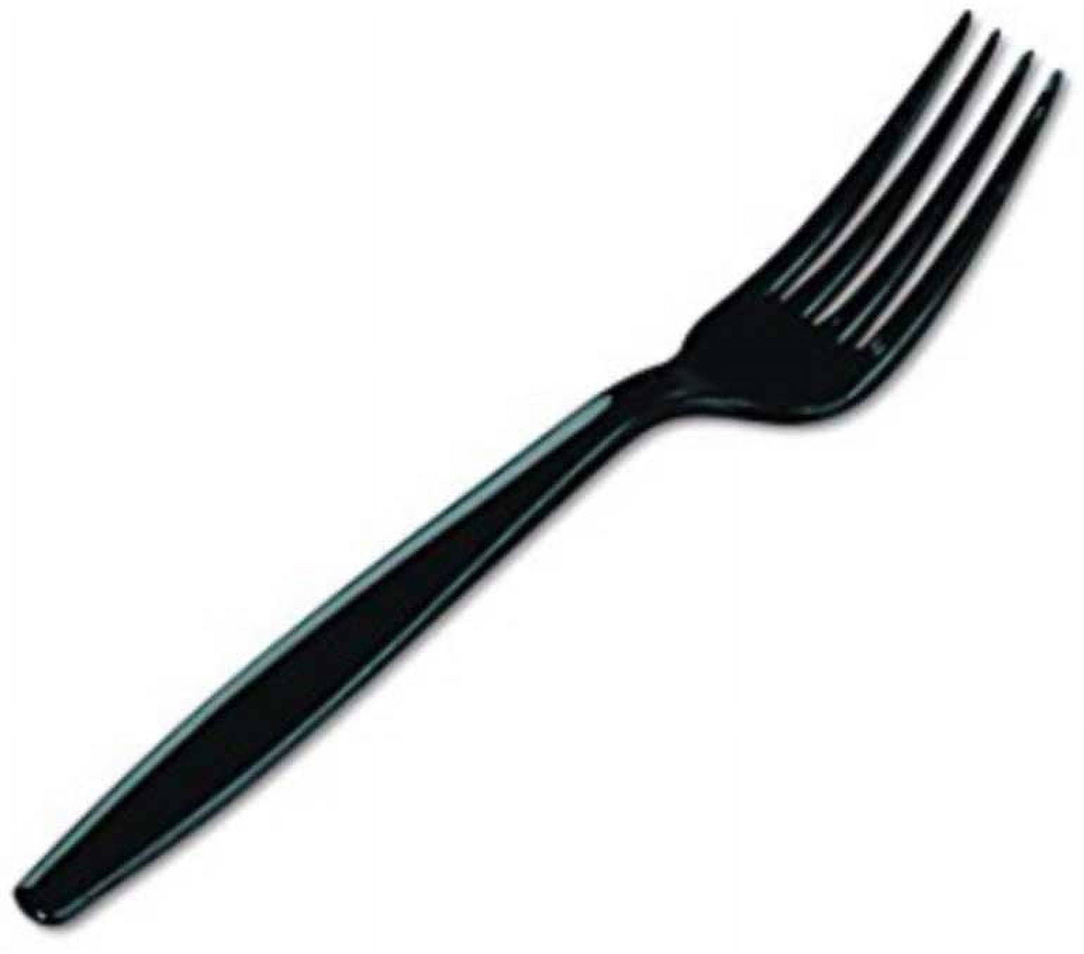 Bunzl Prime Source Polystyrene Extra Heavy Weight Disposable Black Fork ...