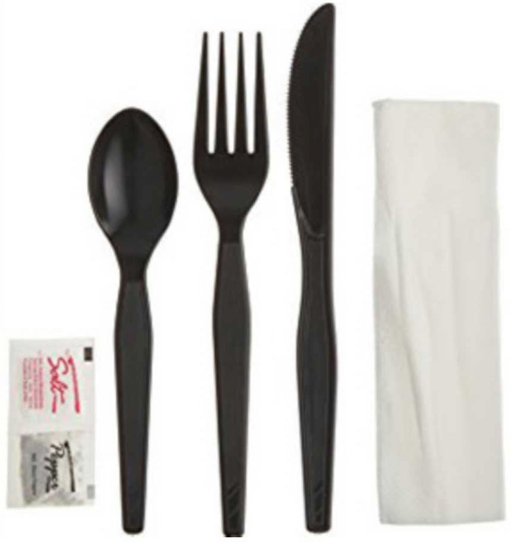 Bunzl Prime Source Polystyrene White Heavy Cutlery Kit -- 250 per case ...