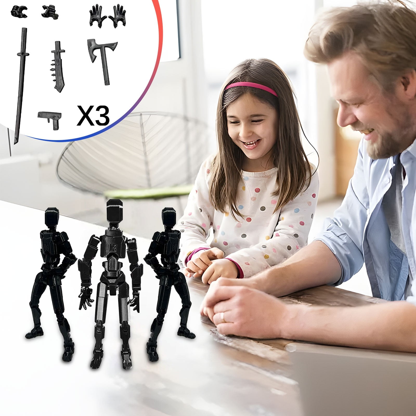 Buodes Titan 13 Action Figure, T13 Action Figure, 3D Printed Multi ...