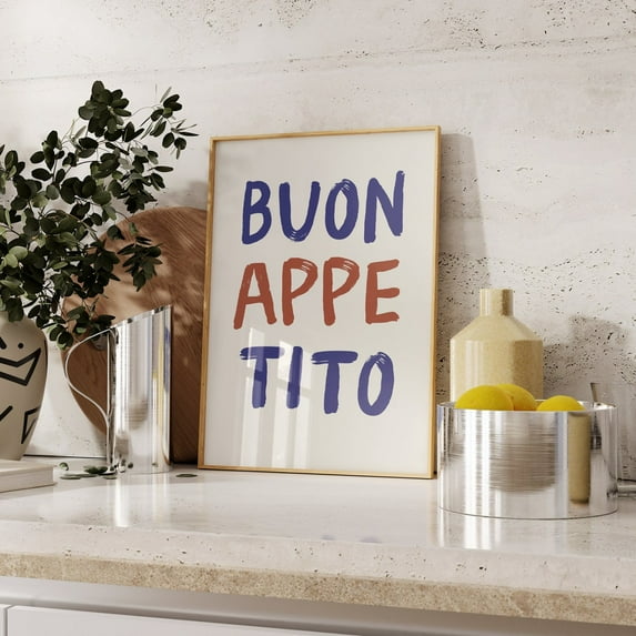 Buon Appetito Poster, Bon Appetit Poster, Modern Kitchen Print ...