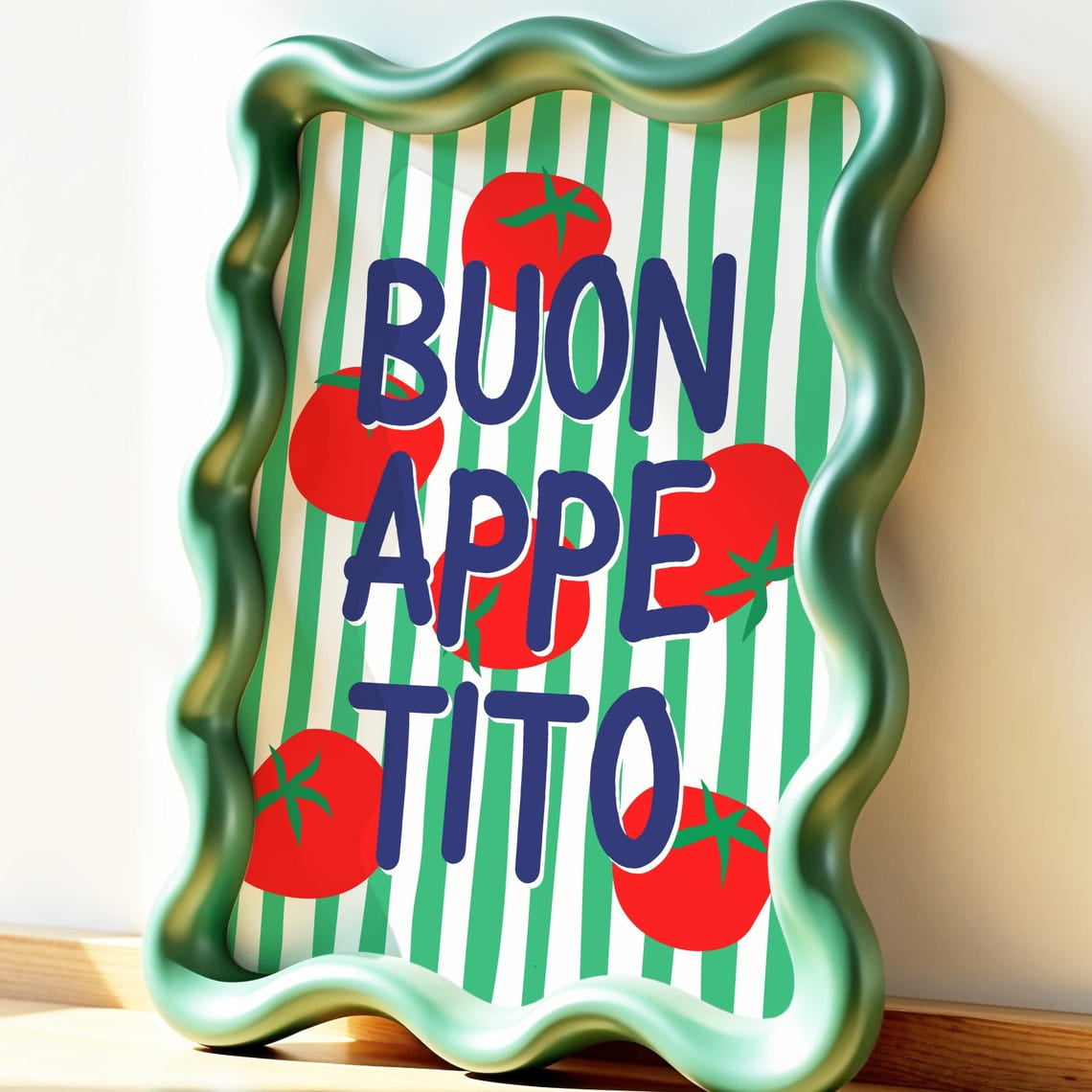 Buon Appetito Print, Food Typography Poster, Kitchen Pomodoro Art, Lets ...
