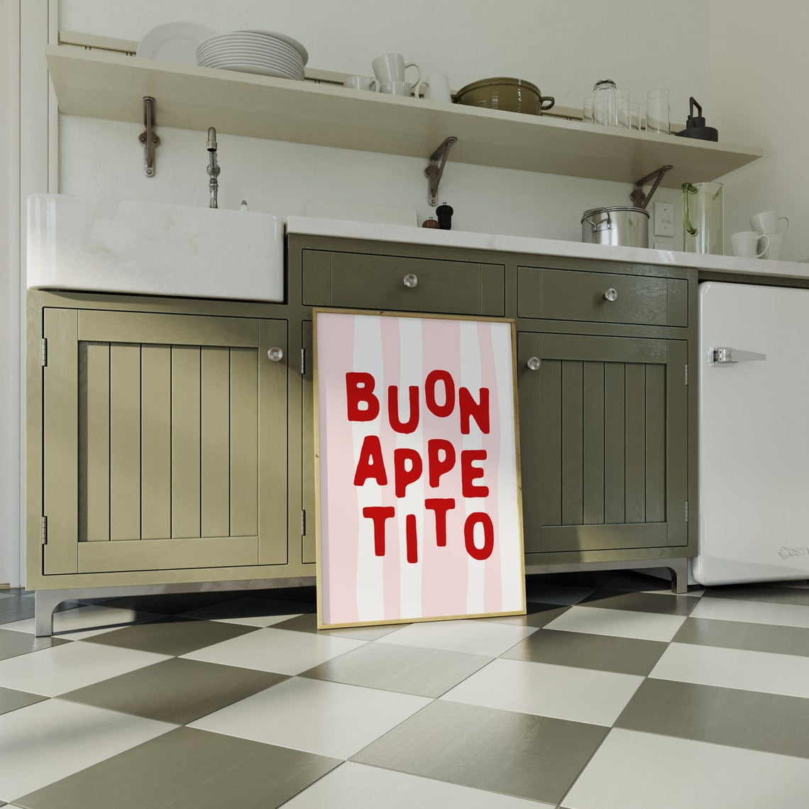 Buon Appetito Print / Italian Quote Print, Italy Print, Trendy Quote ...