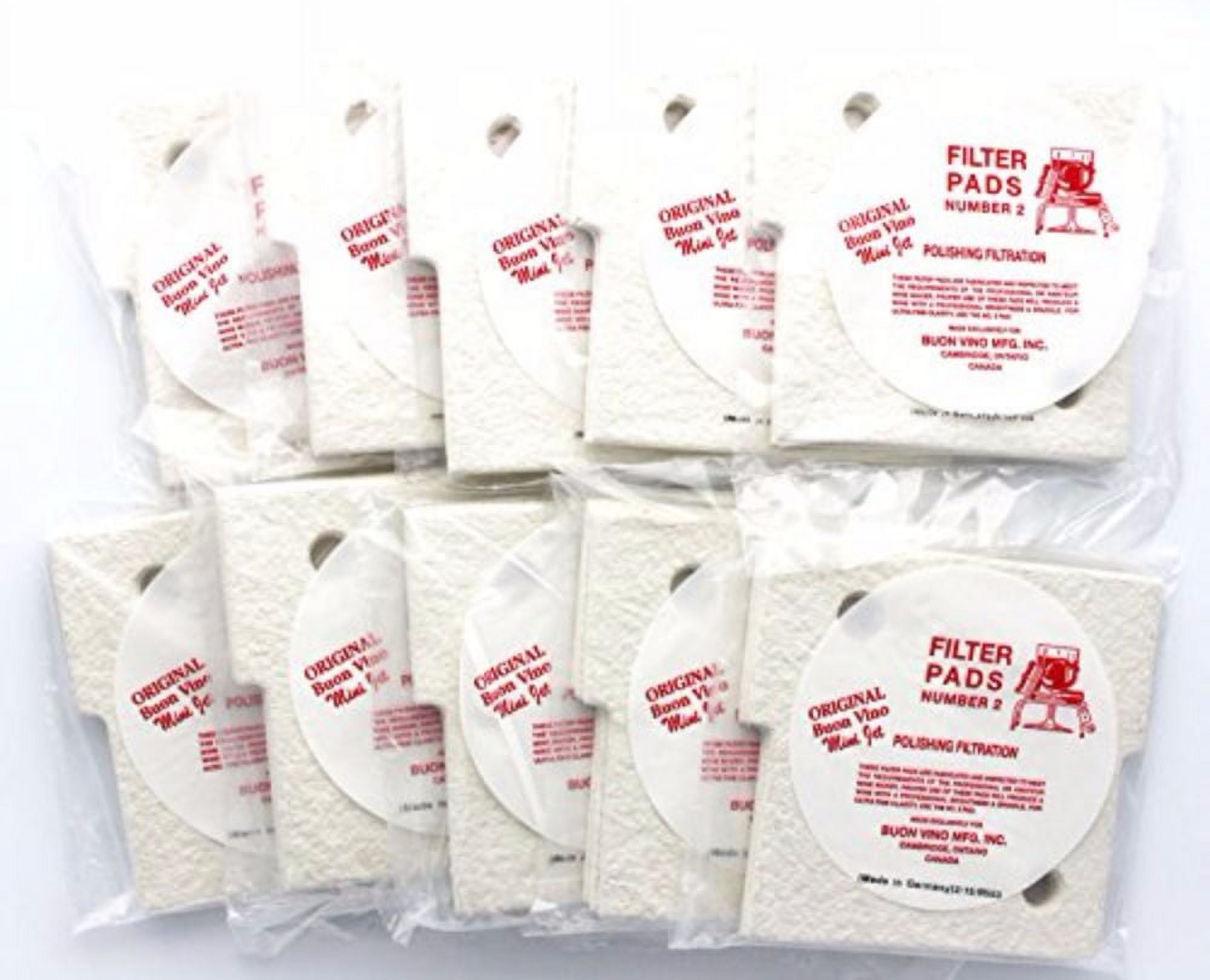 Buon Vino Mini-Jet Filter Pads #2-Pack of 10 - Walmart.com