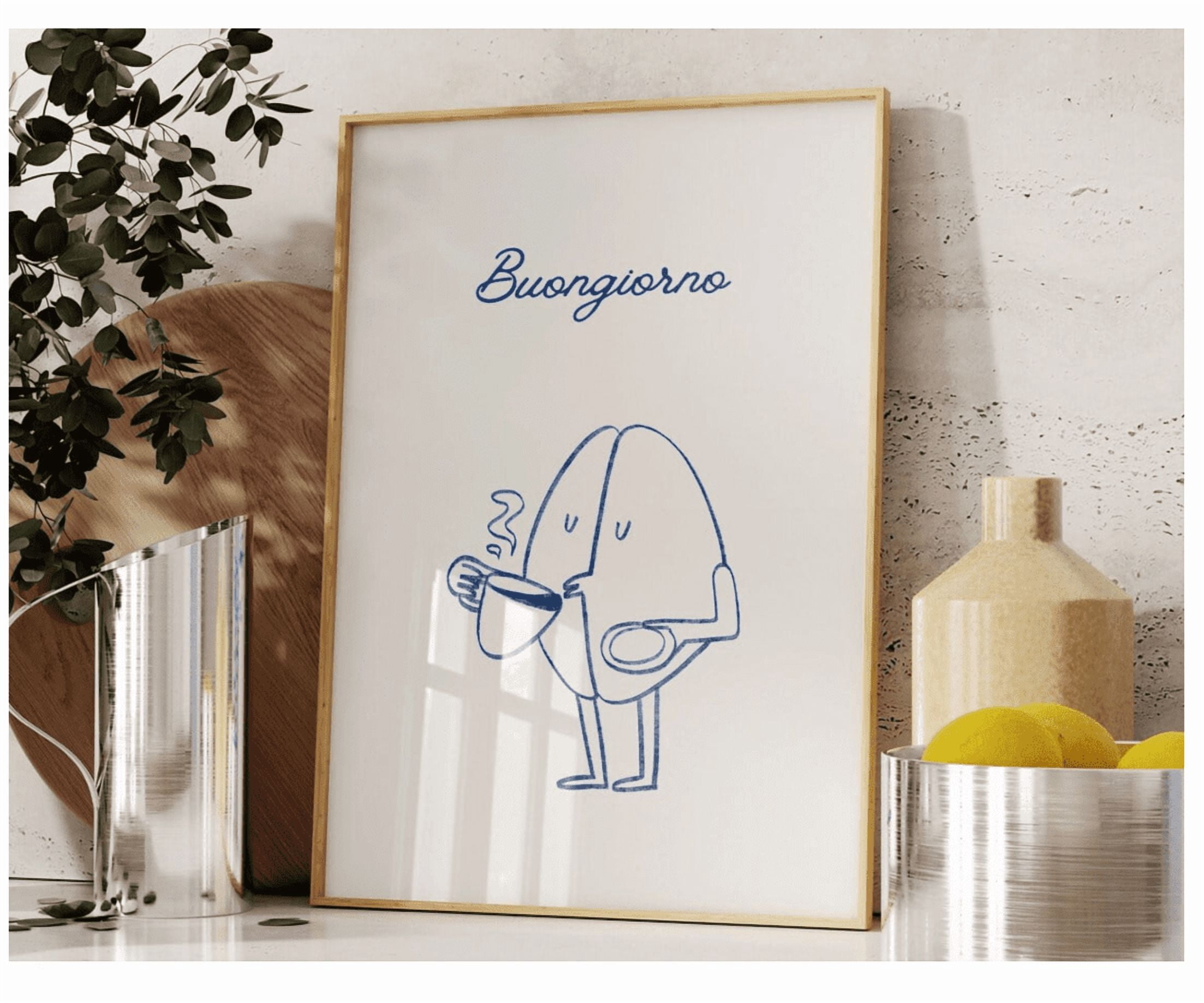 Buongiorno Print Italian Quote Print Italian Art Italian Coffee Art ...