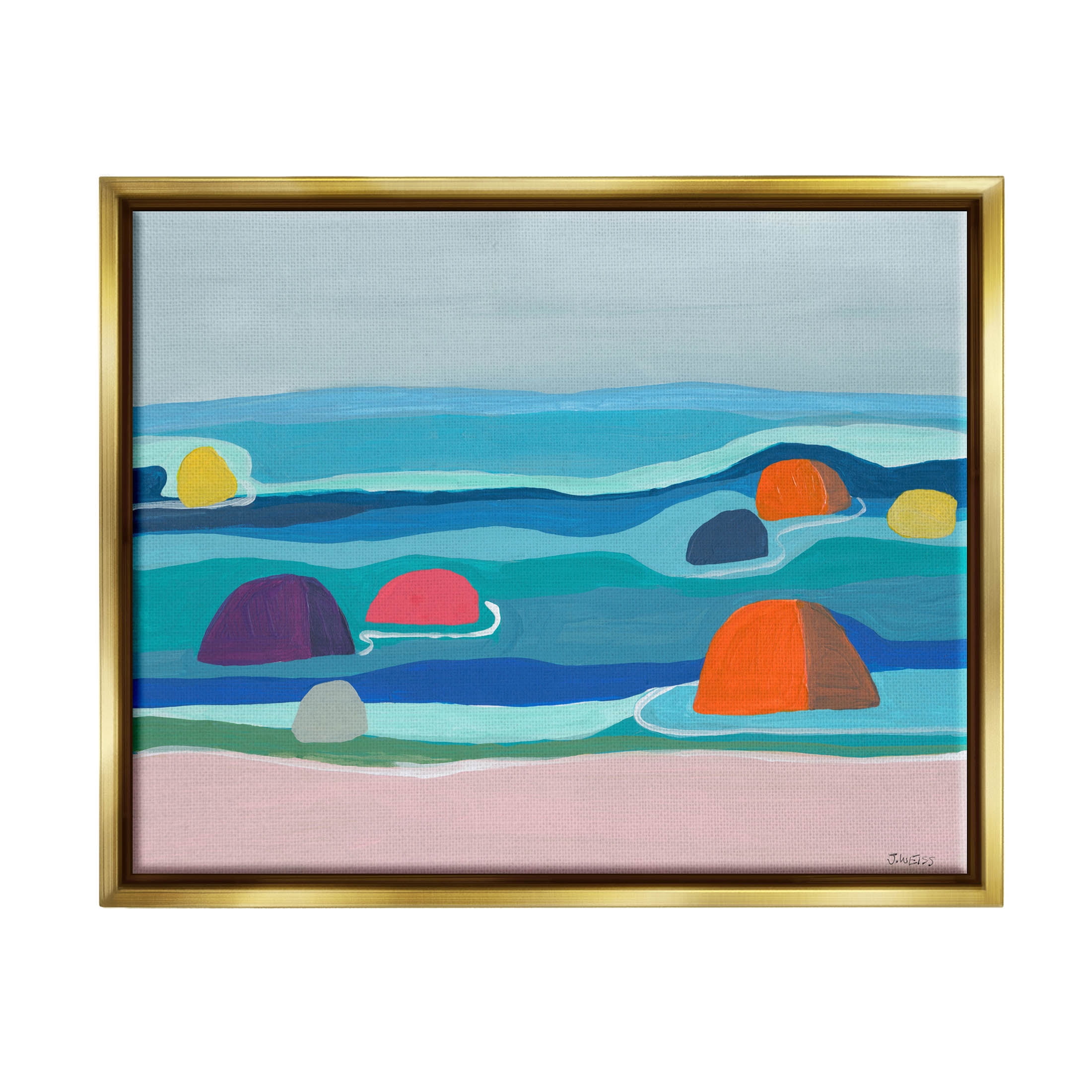 Stupell Industries Buoy Ocean Waves Coastal Painting - Wall Art ...