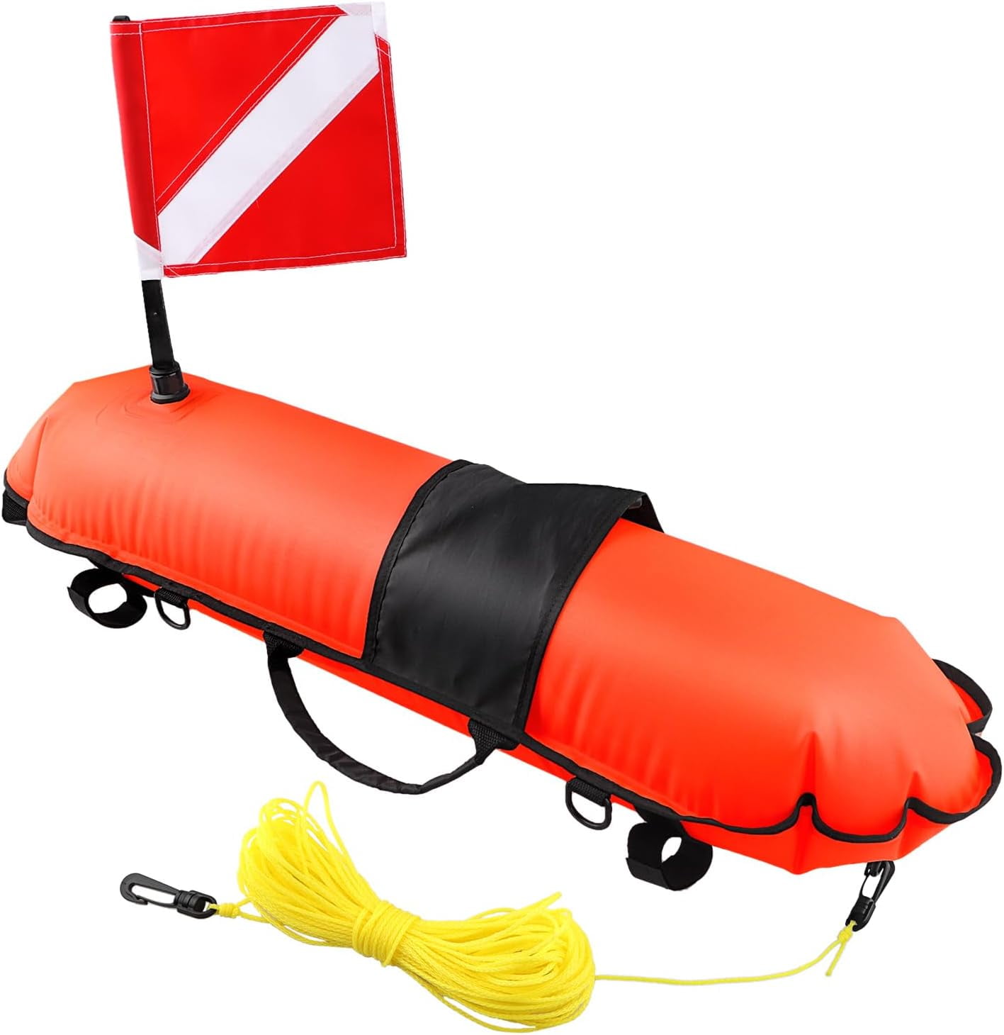 Buoy, Hi-Visibility Inflatable Torpedo Buoy Float Signal Floater Ball with Dive Safety Flag and ...