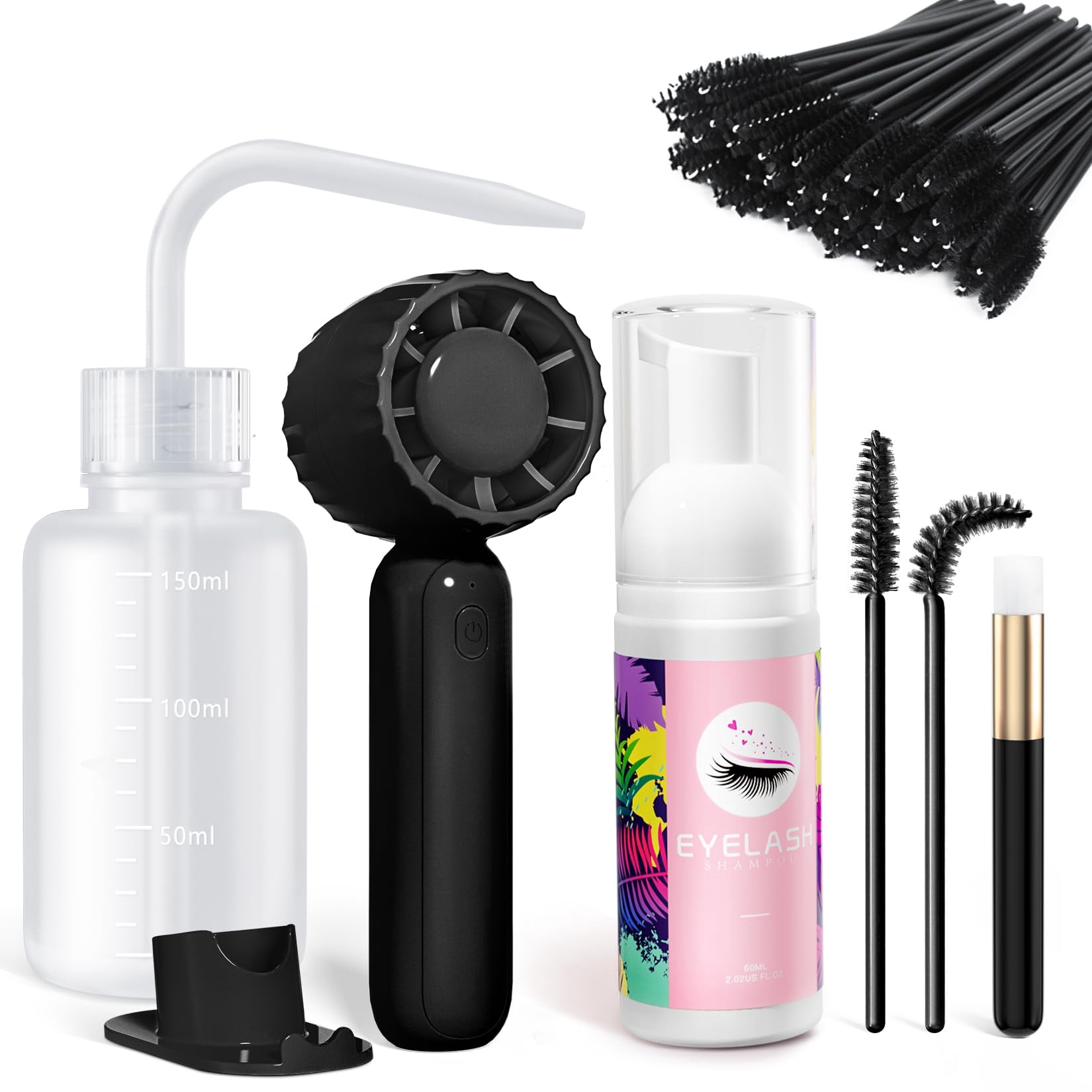 Buqikma Lash Shampoo Kit OLF24 - Eyelash Extension Cleanser for ...