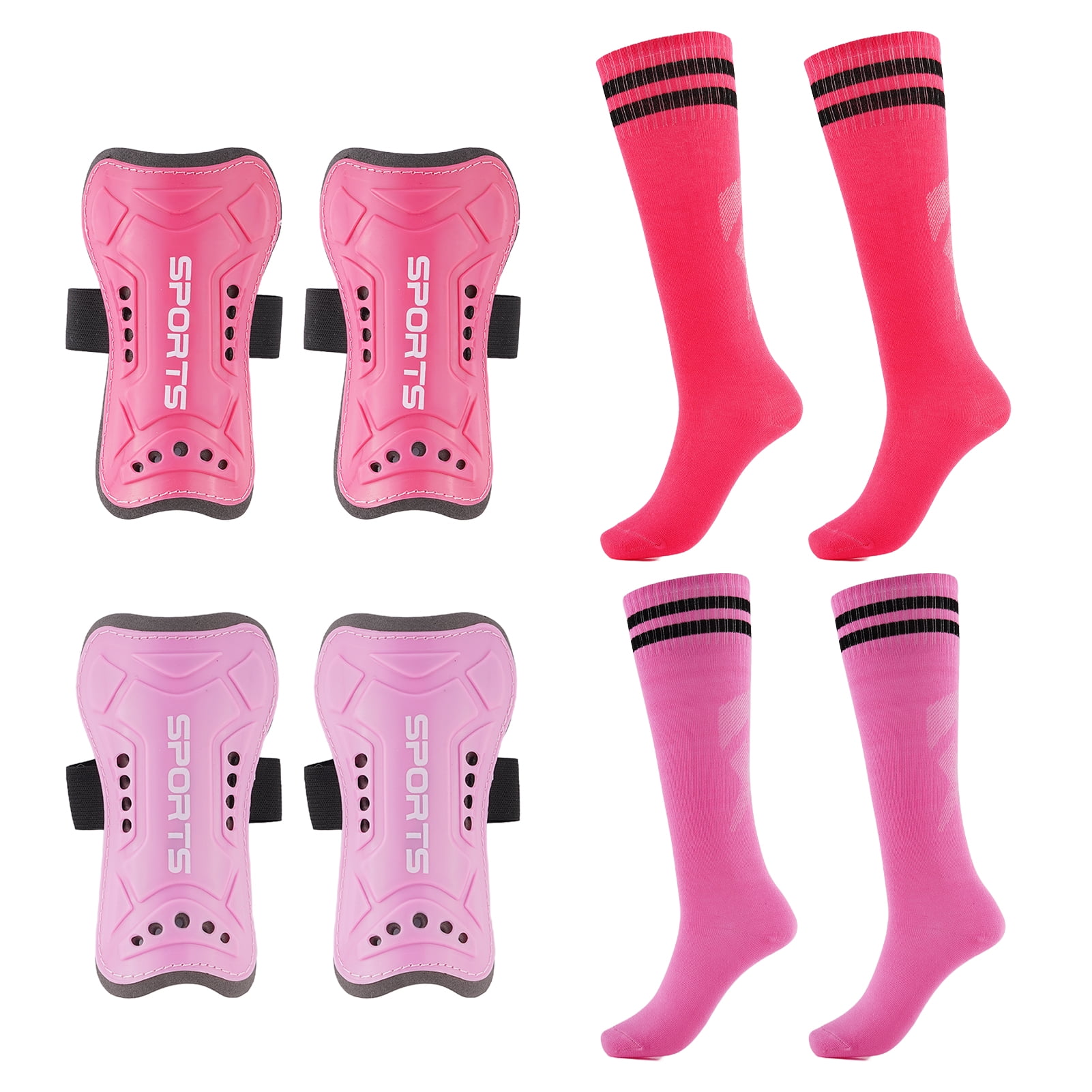 Buquapse Kids Soccer Shin Guards with Socks, Lightweight Shin Pads for ...