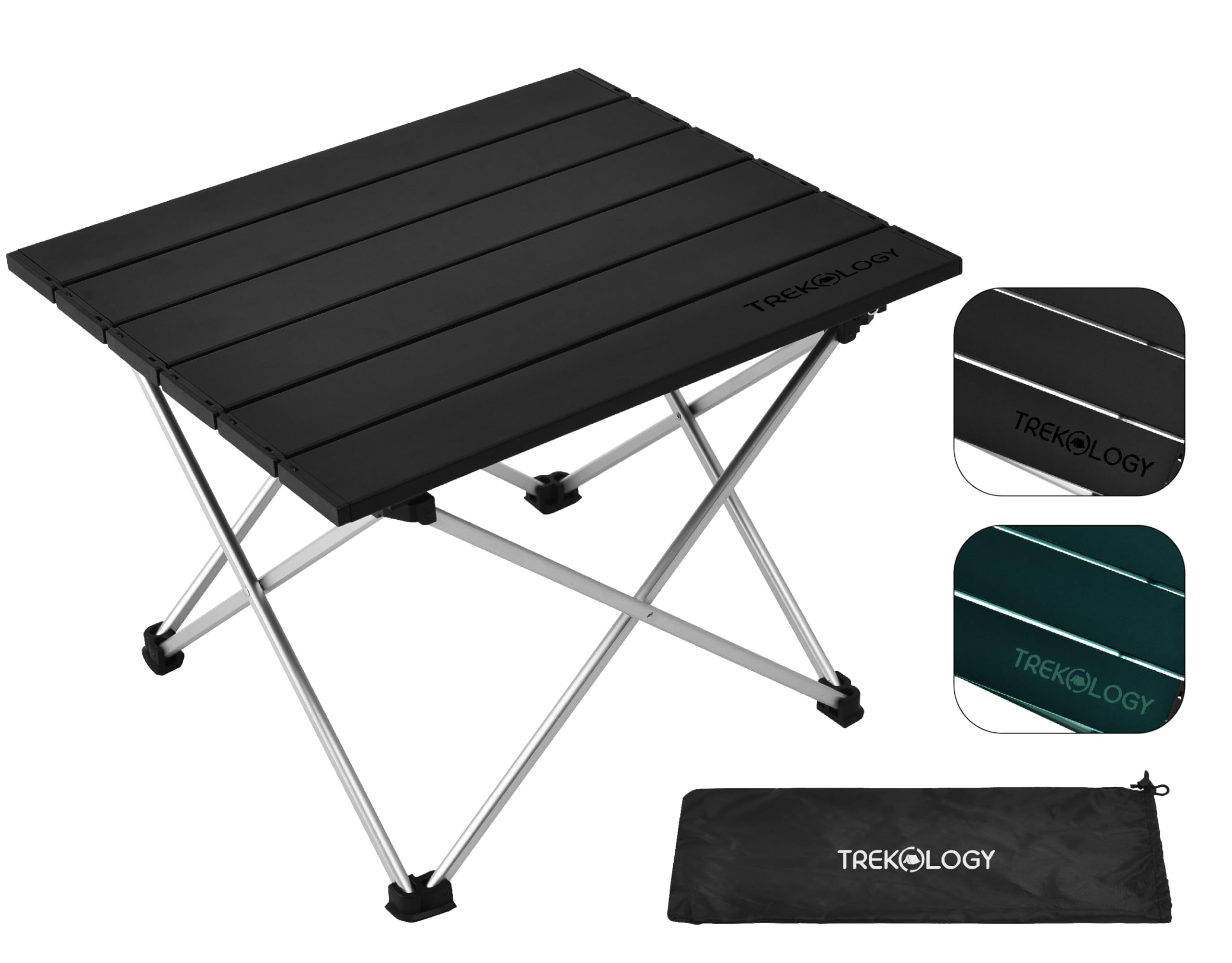 Buquapse Portable Folding Camping Table, Collapsible Rolls Up Outdoor ...