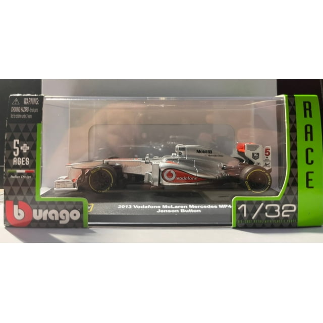 Burago 2013 Toy Car, Vodafone McLaren Mercedes MP4-28 Jenson Button 1/ ...
