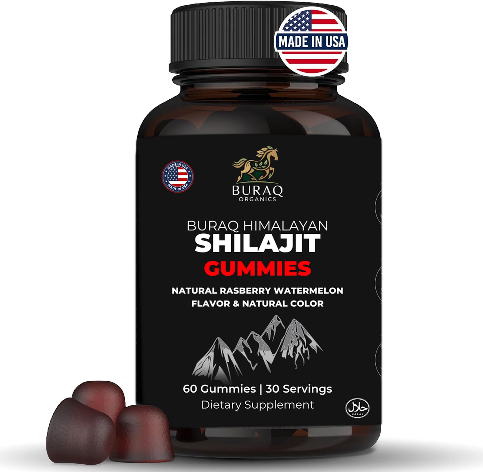 Buraq Himalayan Shilajit Resin Gummies | Himalayan Superfood | Lab ...