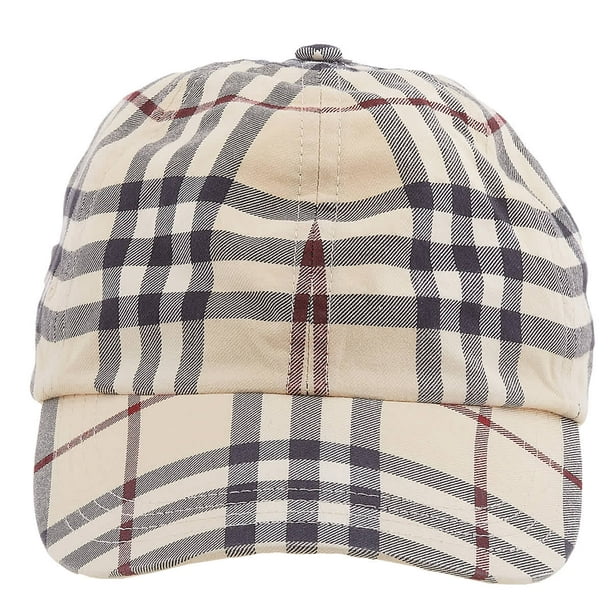 Burberry Archive Plaid Check Cotton Baseball Cap Size X Large