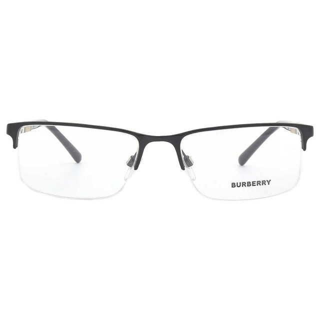 Burberry Brand BE1282 55mm Unisex Semi-Rimless Black Metal Frame ...