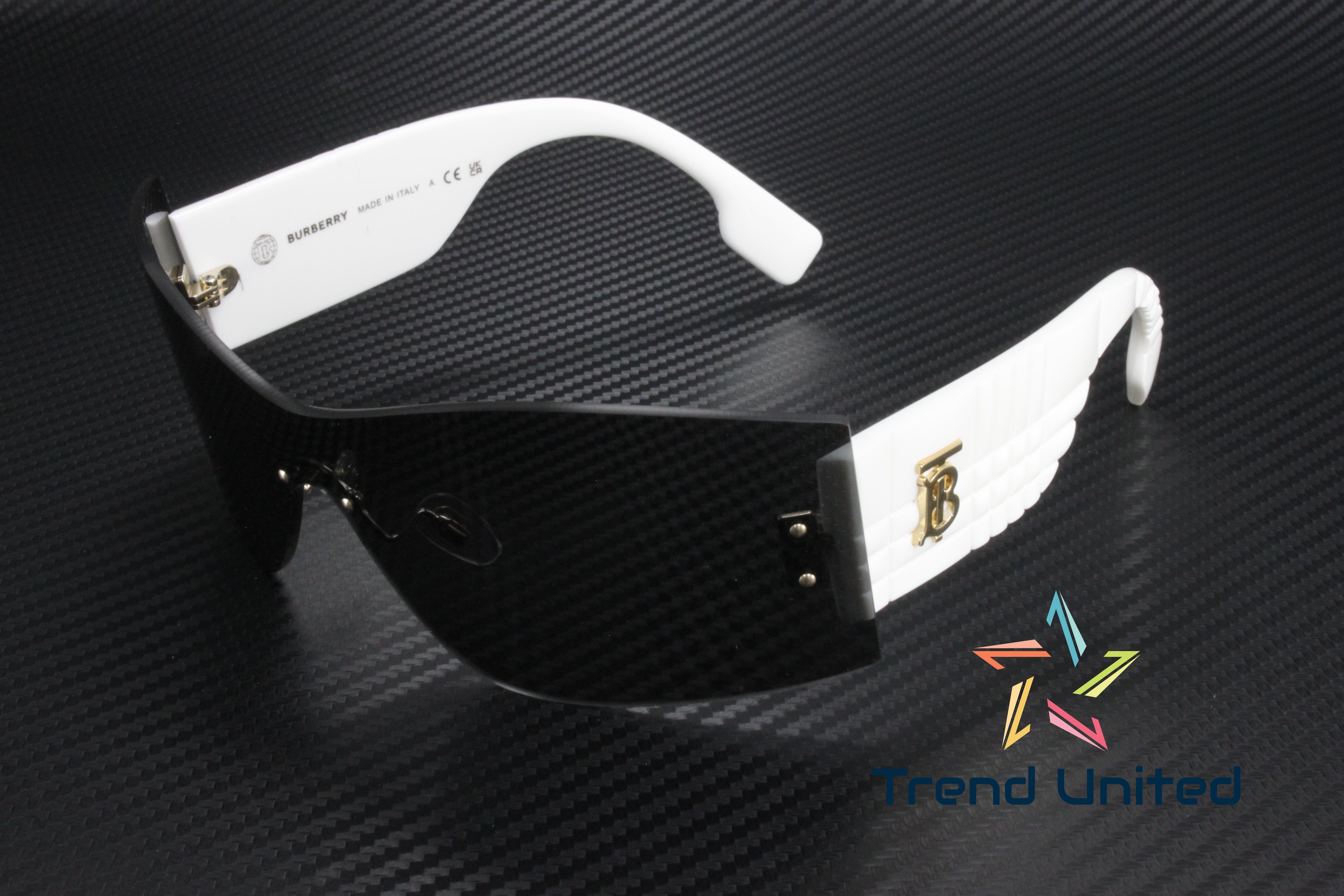 Burberry BELLA BE 3137 Plastic Womens Rimless Sunglasses White 45mm ...