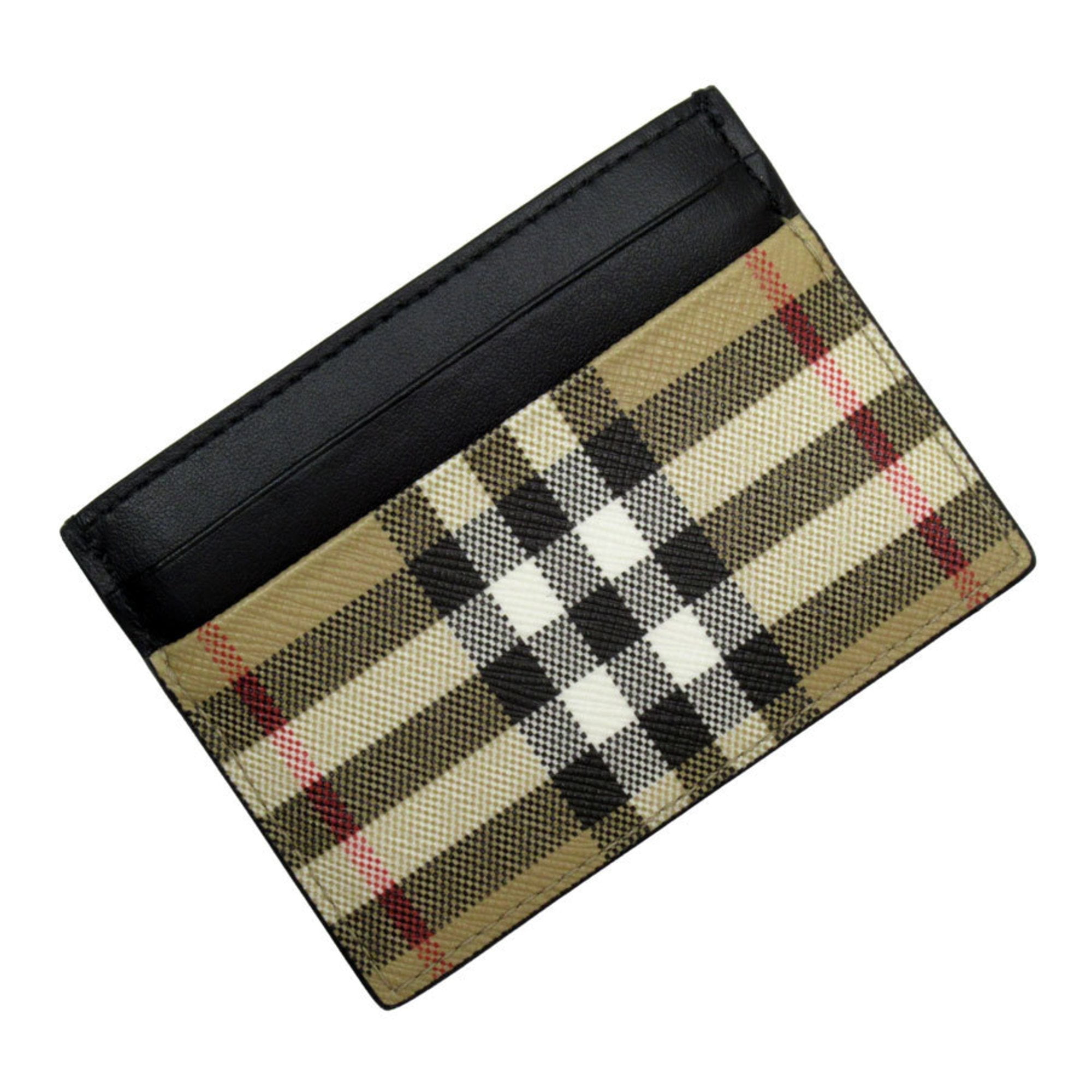 Pre-Owned Burberry BURBERRY Business Card Holder/Card Case Pass Leather ...