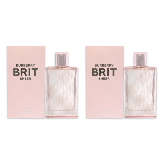 Burberry Brit Sheer Perfume - Pack of 2 - 3.3 oz Eau De Toilette Spray ...