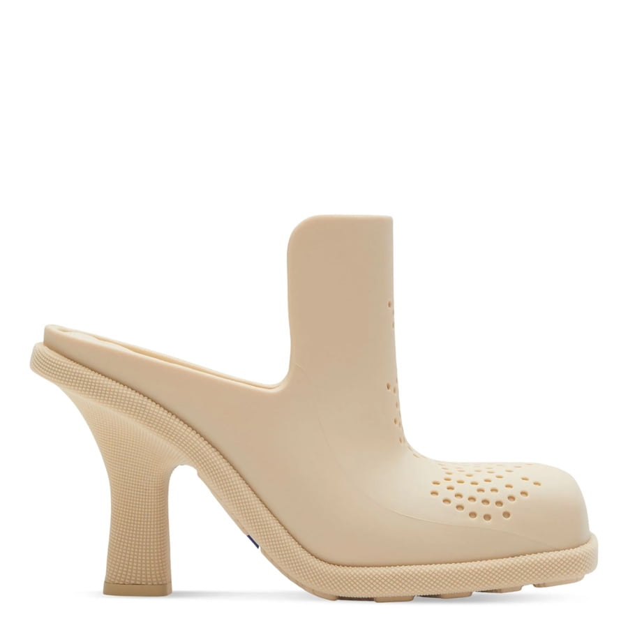 Burberry Highland Equestrian Knight Square-Toe Mules, Brand Size 35 ...