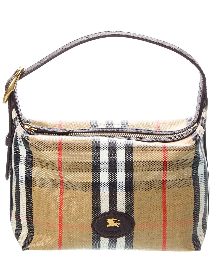 Burberry Highlands Mini Leather-Trim Duffel Bag, Black - Walmart.com