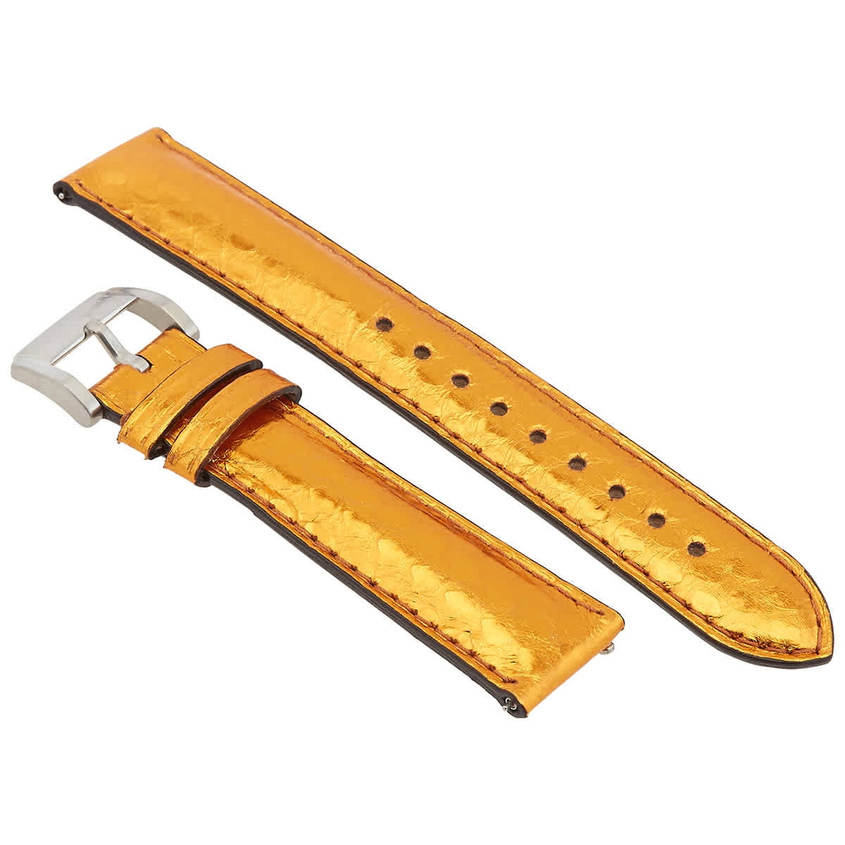 Burberry Ladies 18 mm Metallic Orange Leather Watch Band 3897538 Walmart