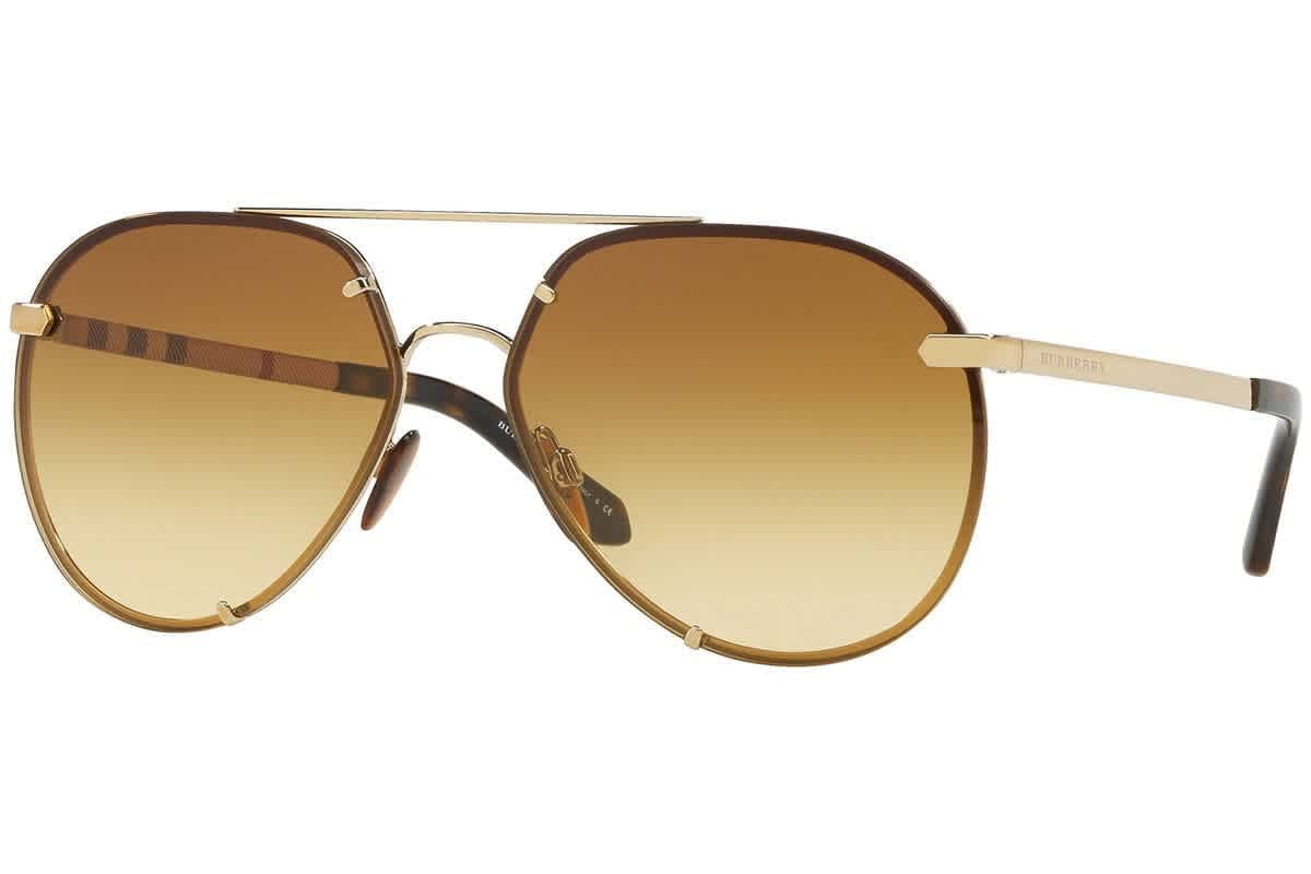 Burberry Men's Pilot Sunglasses, Light Gold/Yellow, One Size - Walmart.com