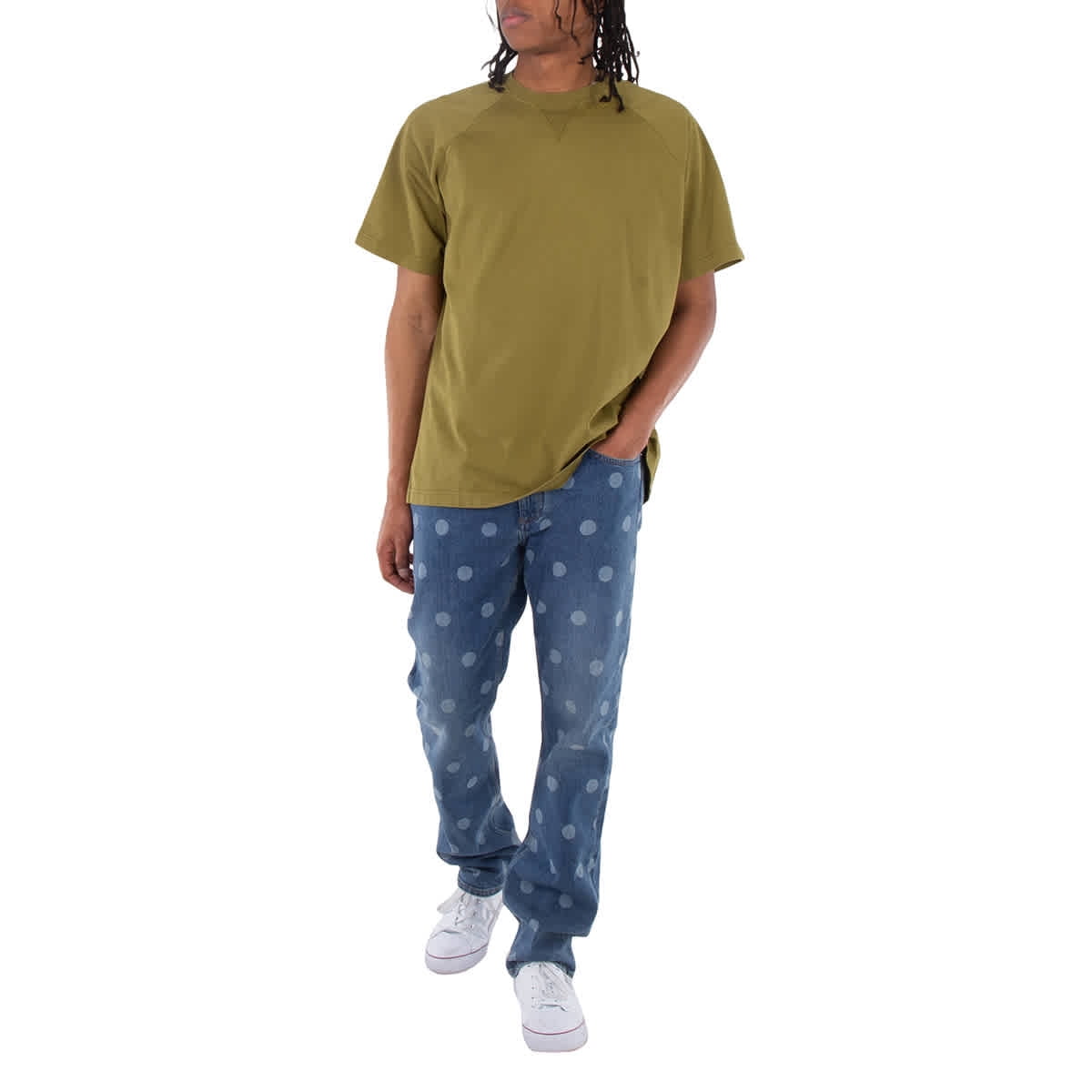 Burberry Men's Spruce Green Molesey Logo Embroidered Cotton T-shirt ...