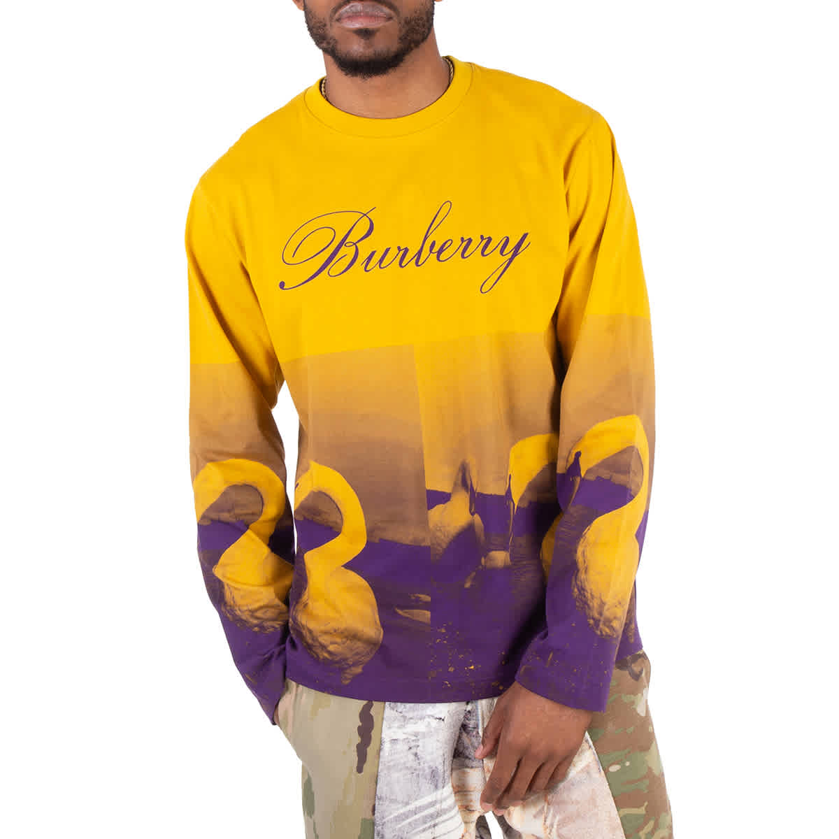 Burberry Swan Print Long-Sleeve Football T-Shirt, Size Large - Walmart.com