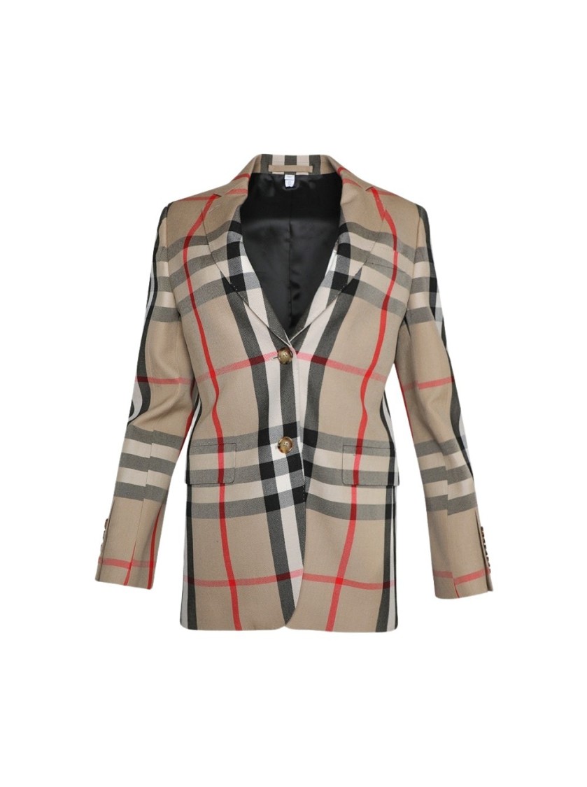 Burberry Check Wool Tailored Jacket (Women's) - Walmart.com