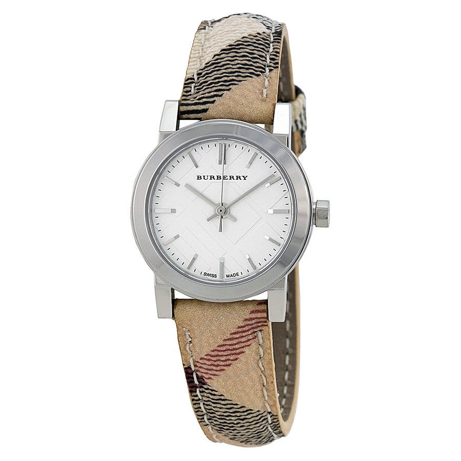 Burberry Women's White Face Analog Quartz 26mm Watch BU9222 - Walmart.com