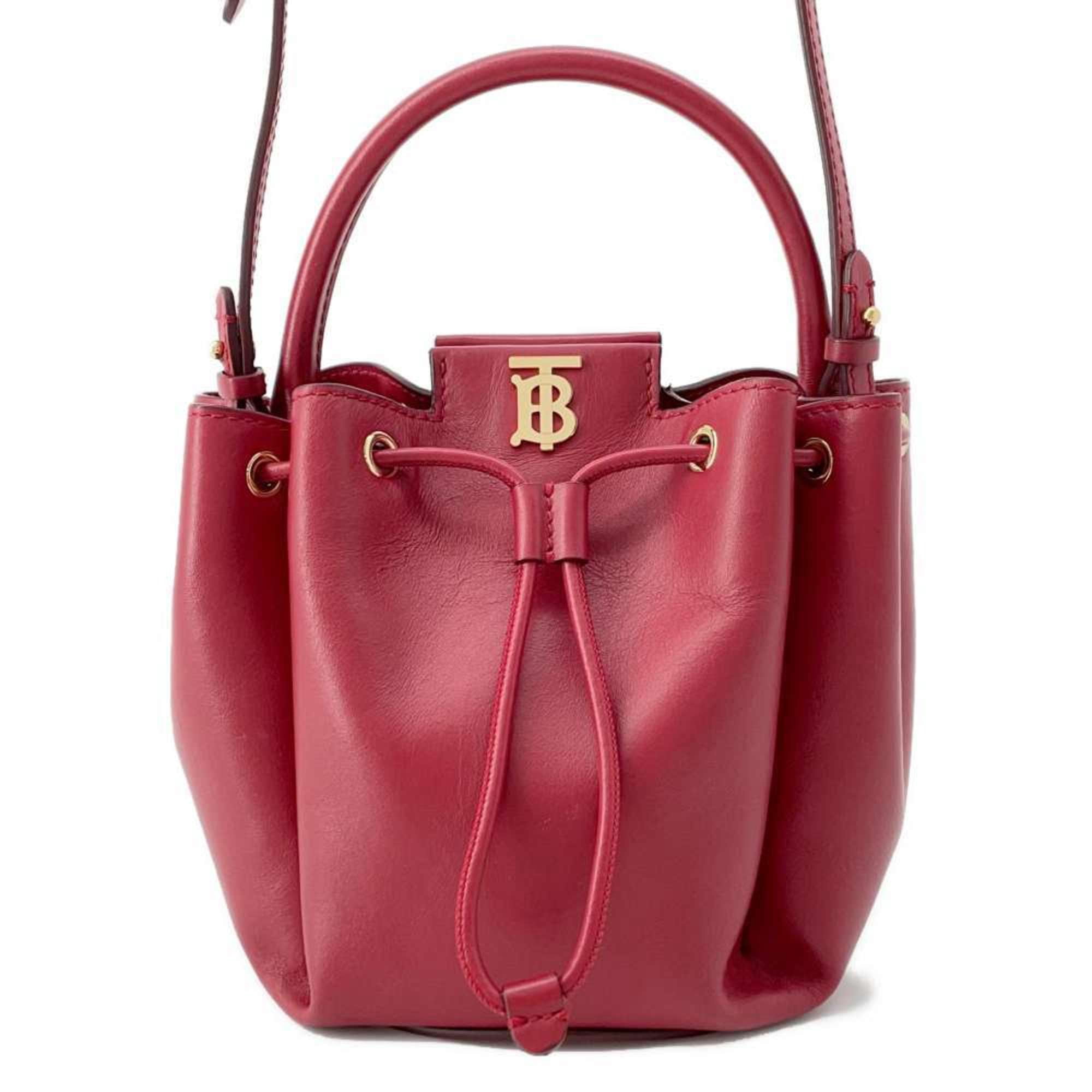 Pre-Owned Burberry handbag TB Monogram Bucket Leather 8045043 BURBERRY ...