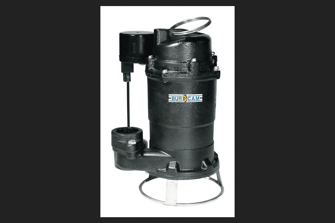 Burcam 3/4 HP 1875 gph Cast Iron Vertical Float Switch Grinding Pump ...