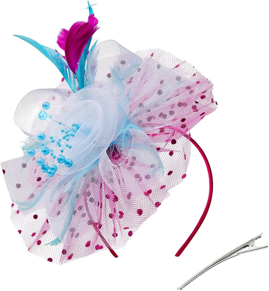 Burculy 2026 Kentucky Hat Derby Fascinator for Women Tea Party Flower ...