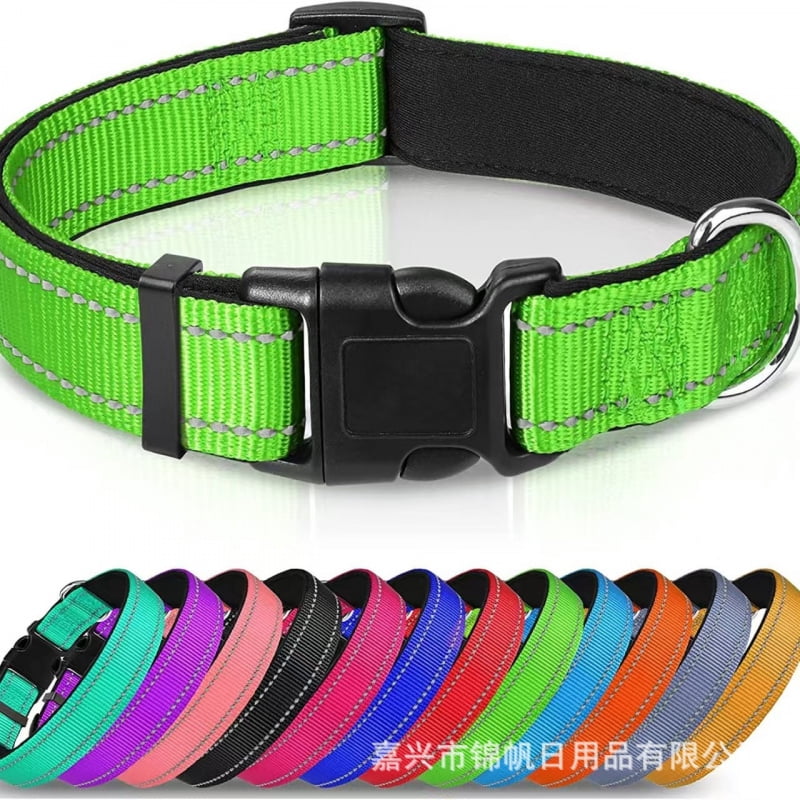 Burculy Cross-border pet nylon reflective collar, cat and dog collar ...
