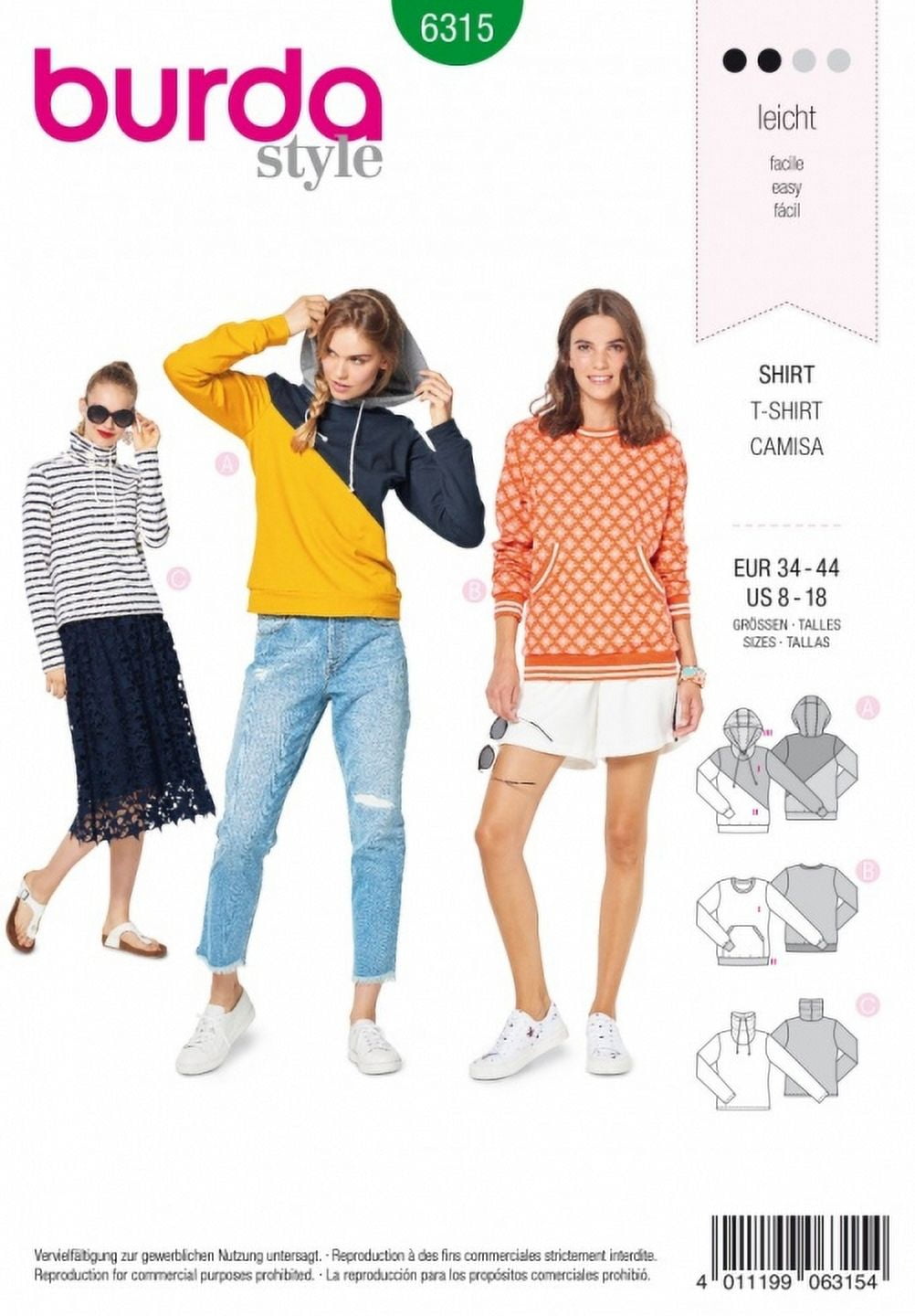 Burda Sewing Pattern 6315 - Walmart.com