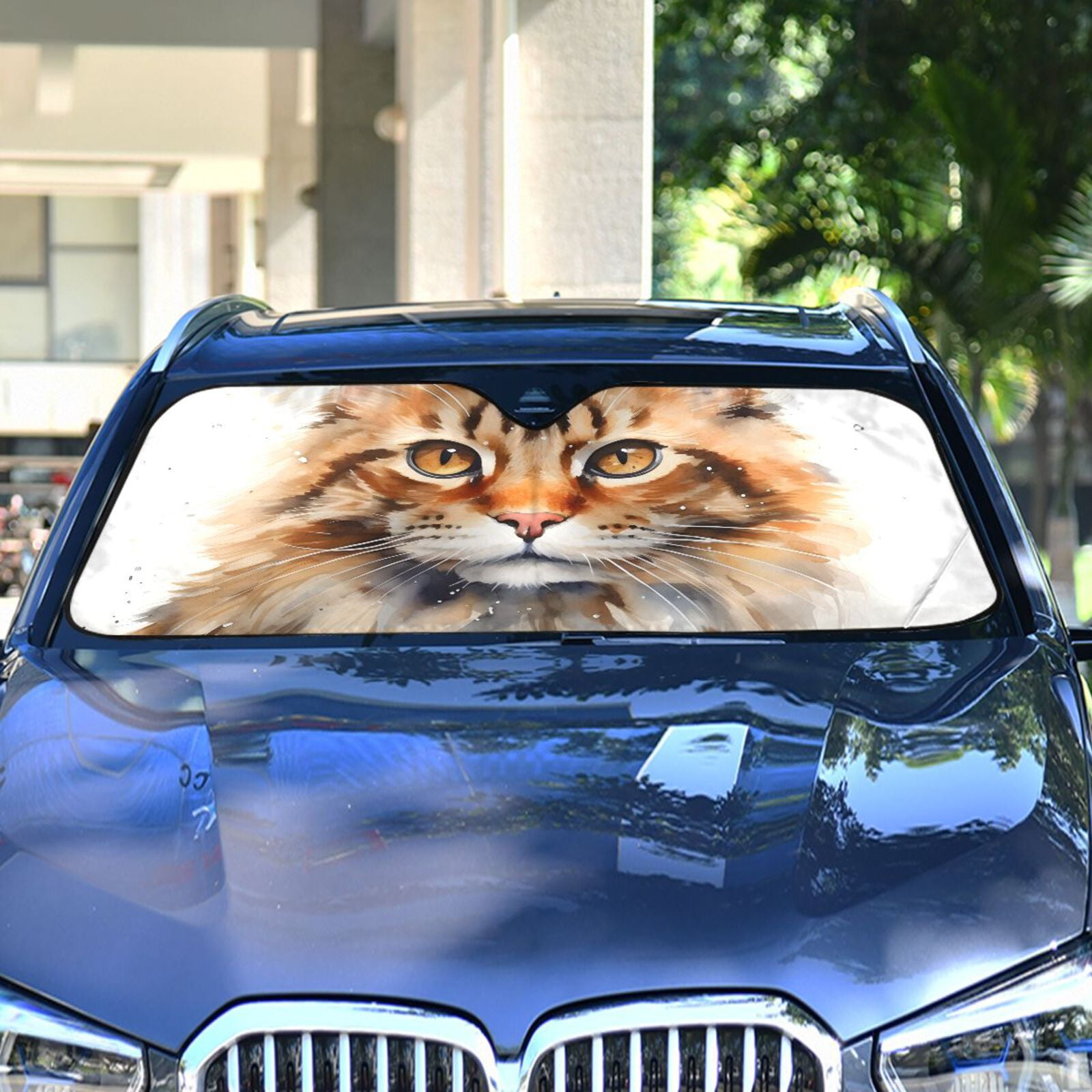 Burdine Cat Automotive Front Car Windshield Sun Shade Reflector ...