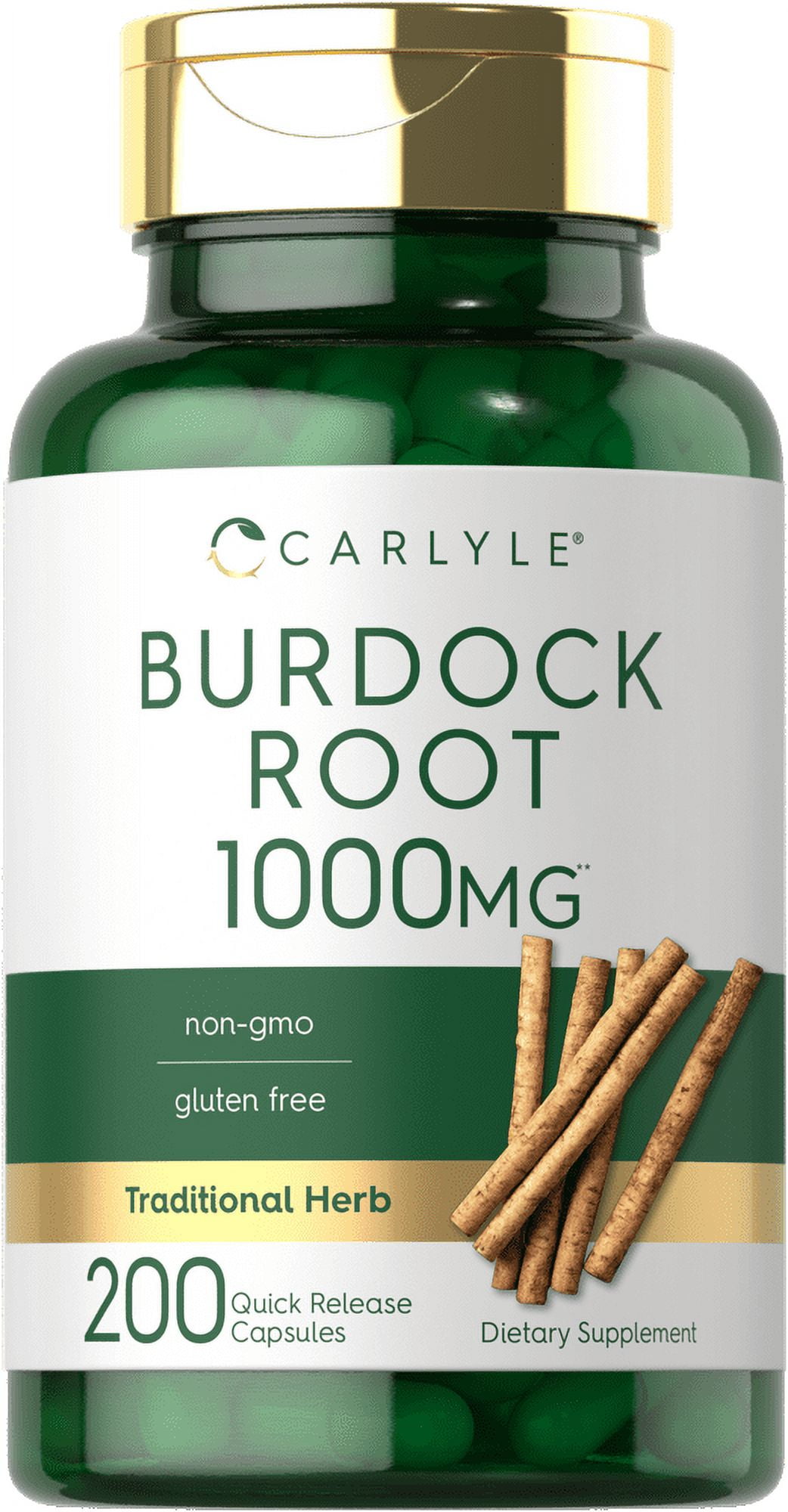 Carlyle Burdock Root Herb Extract | 1000 mg | 200 Capsules | Arctium ...