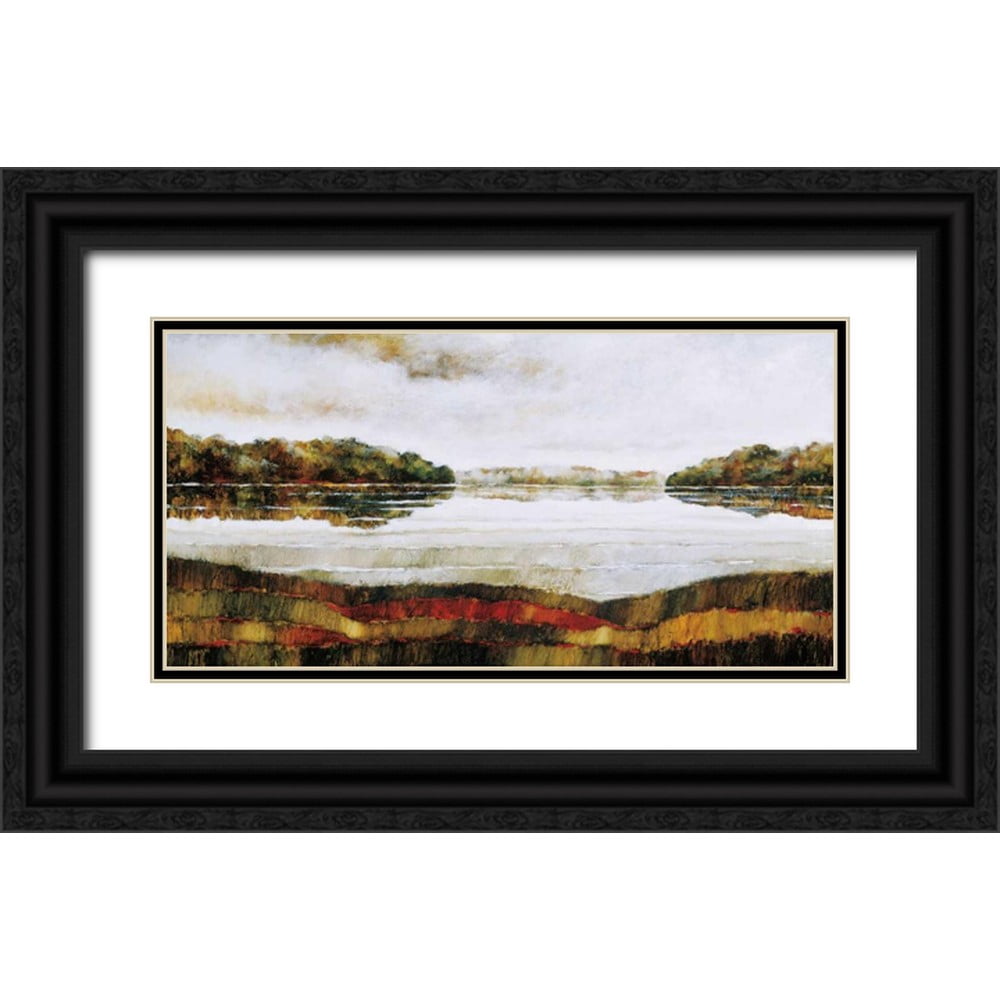 Burdy, Zenon 14x9 Black Ornate Wood Framed with Double Matting Museum ...