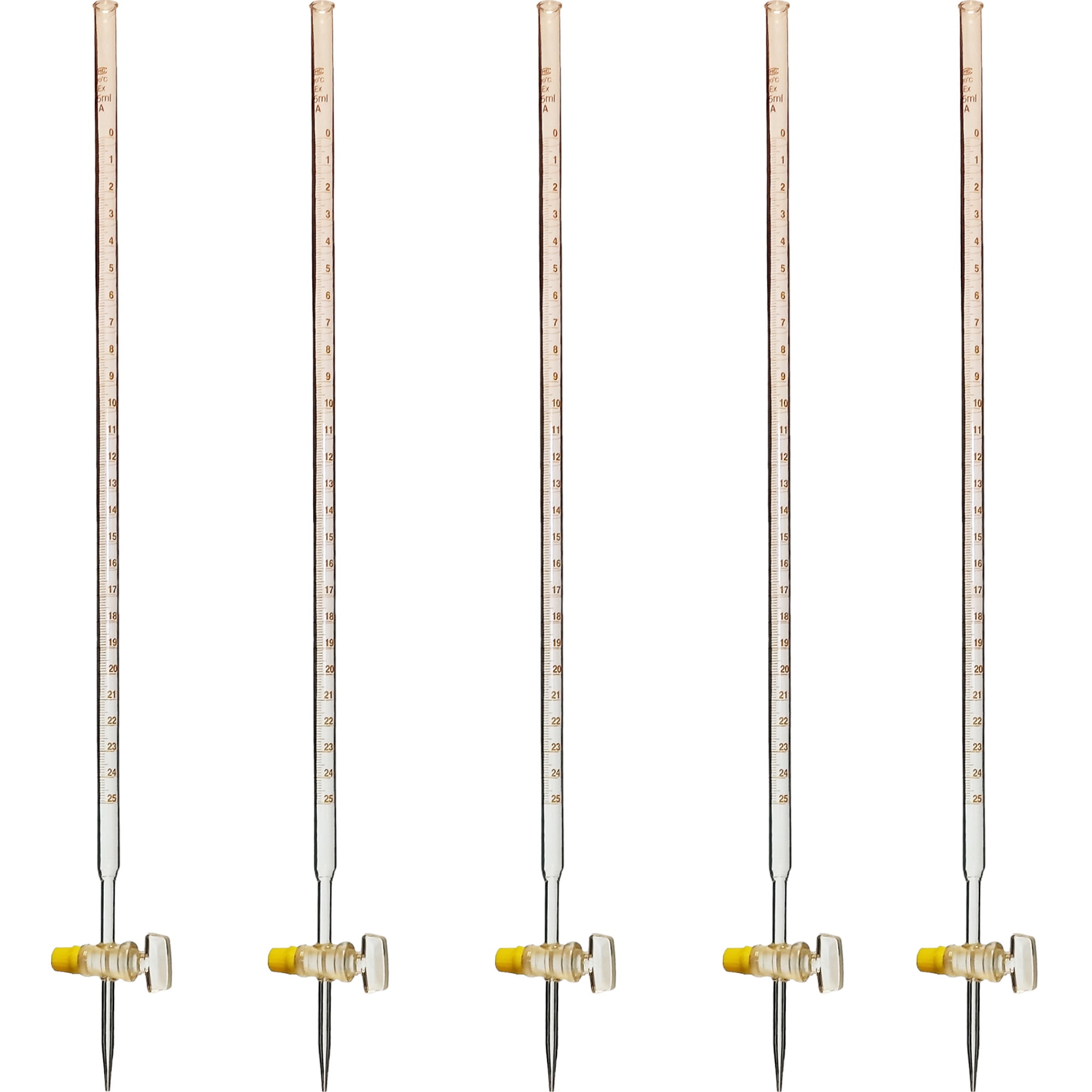 Burette, Borosilicate Glass with Ground Glass Stopcock, 25ml capacity ...