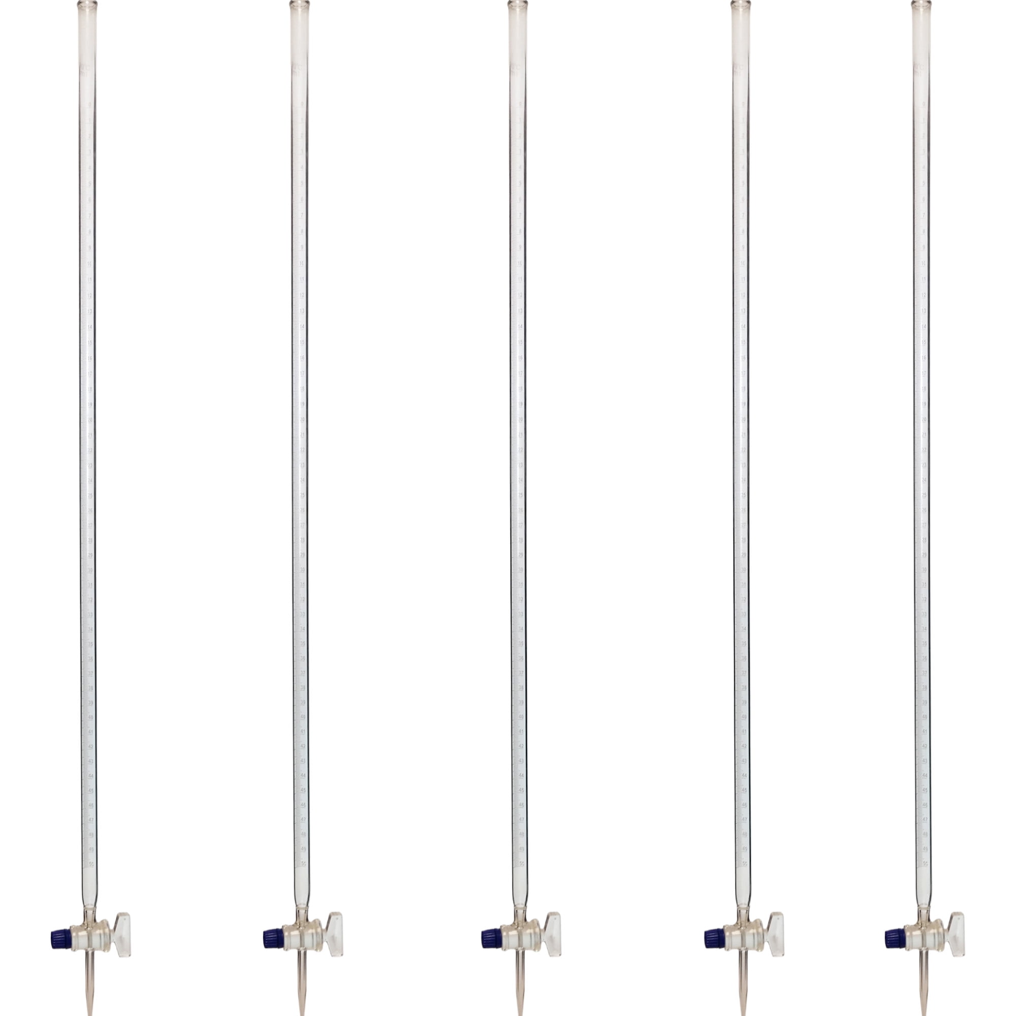 Burette with Ground Glass Stopcock 100ml capacity. Class A. Pack of 5 ...