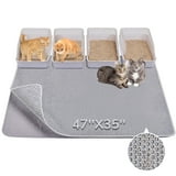 BurgeonNest Cat Litter Mat 47" x 35" Upgraded Felt & Fabric Material ...