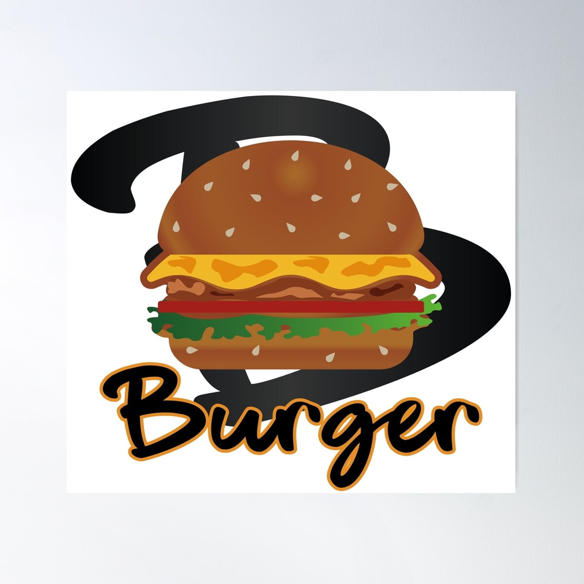 Burger, America Poster Wall Art, Modern Wall Decor For Living Room ...