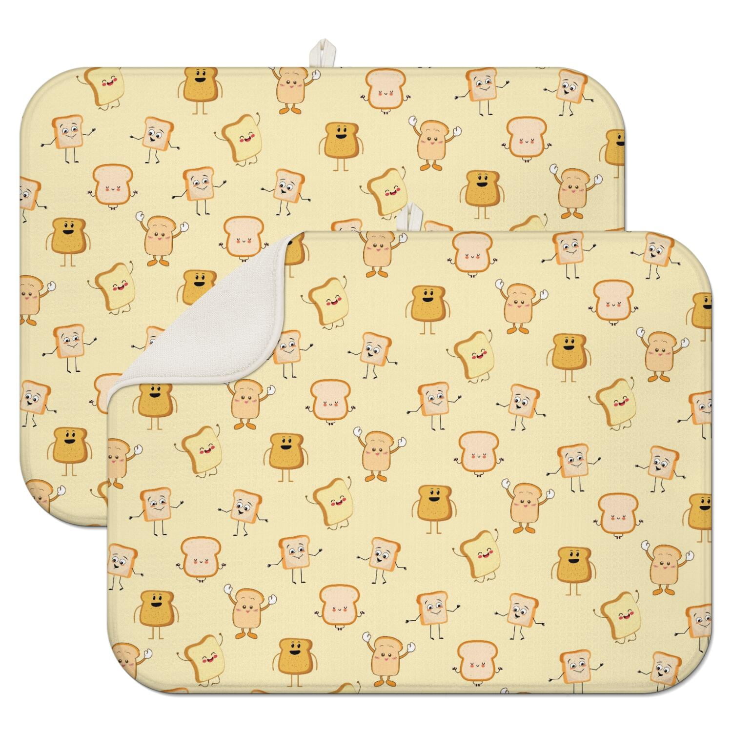 Burger and American Food Coffee Mat – Absorbent Microfiber Spill Mat ...