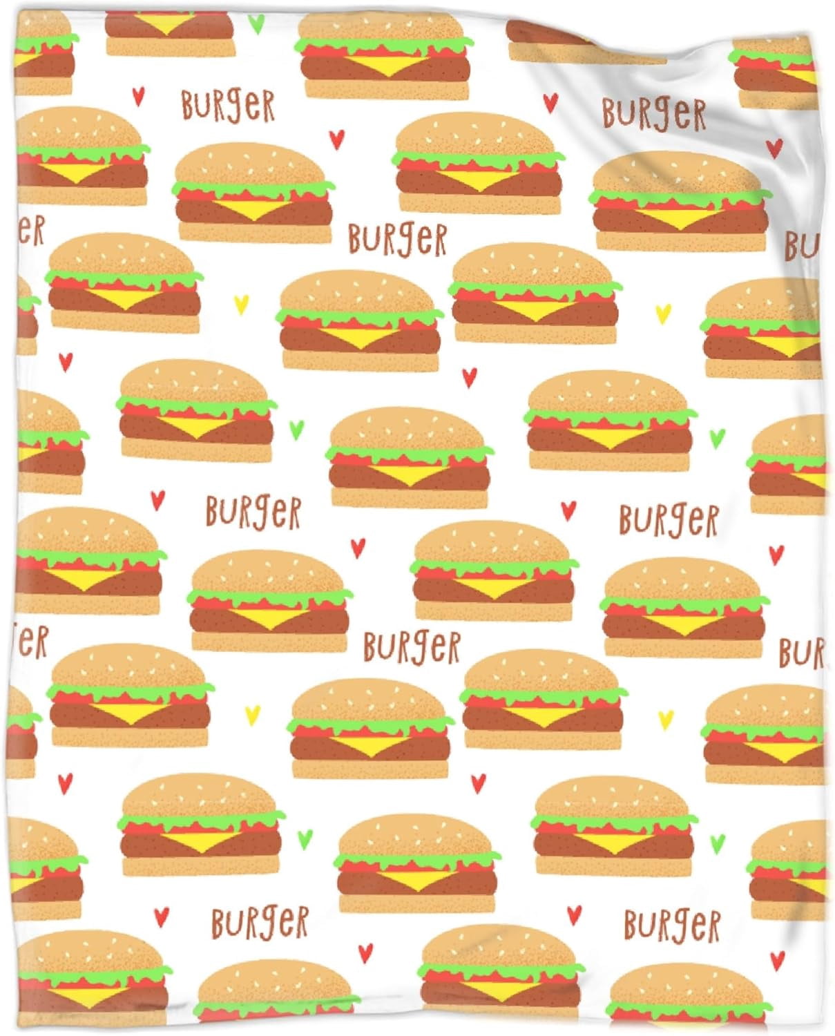 Burger Blanket Gifts for Burger Lover 80 x 60 Inch for Adult,food ...