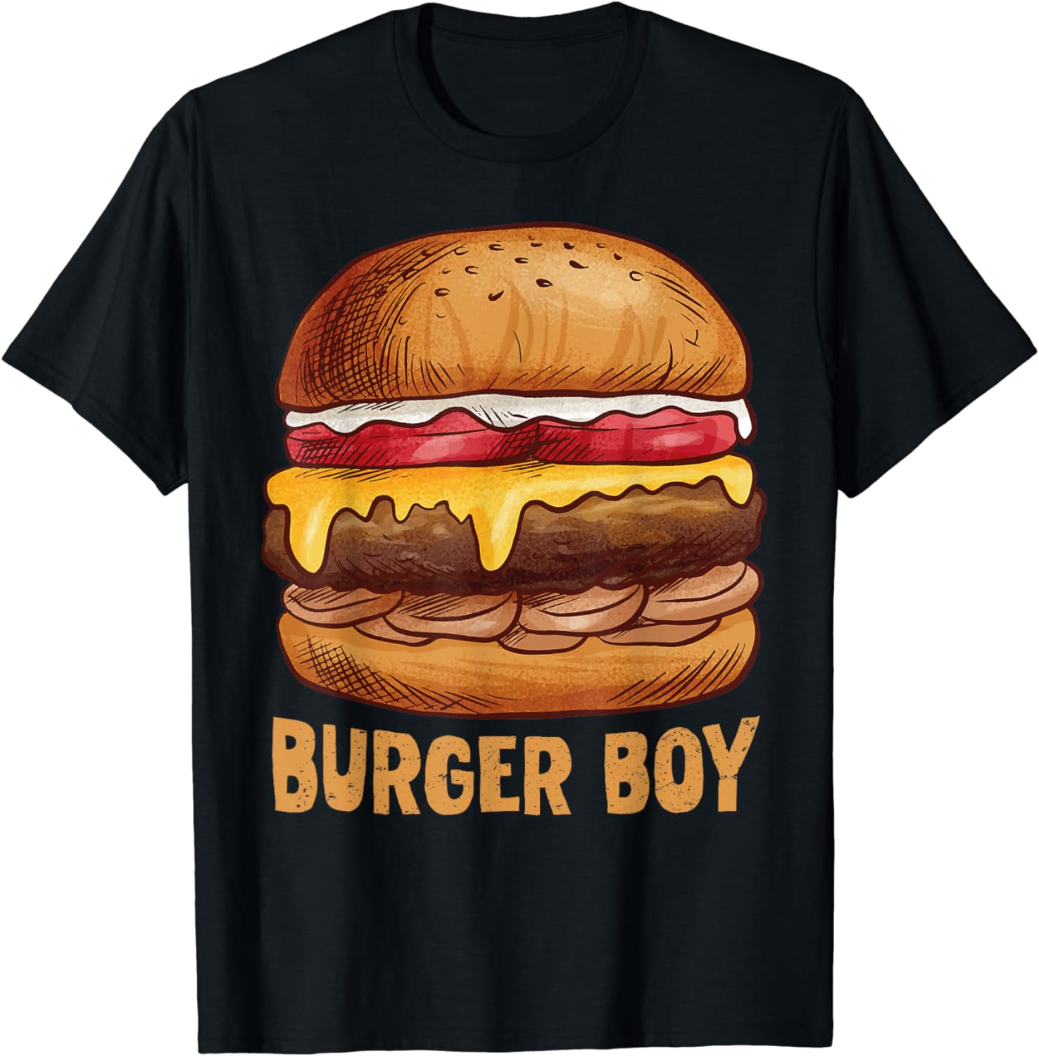 Burger Boy Cool Cheeseburger Hamburger Squad Funny Fast Food T-Shirt ...
