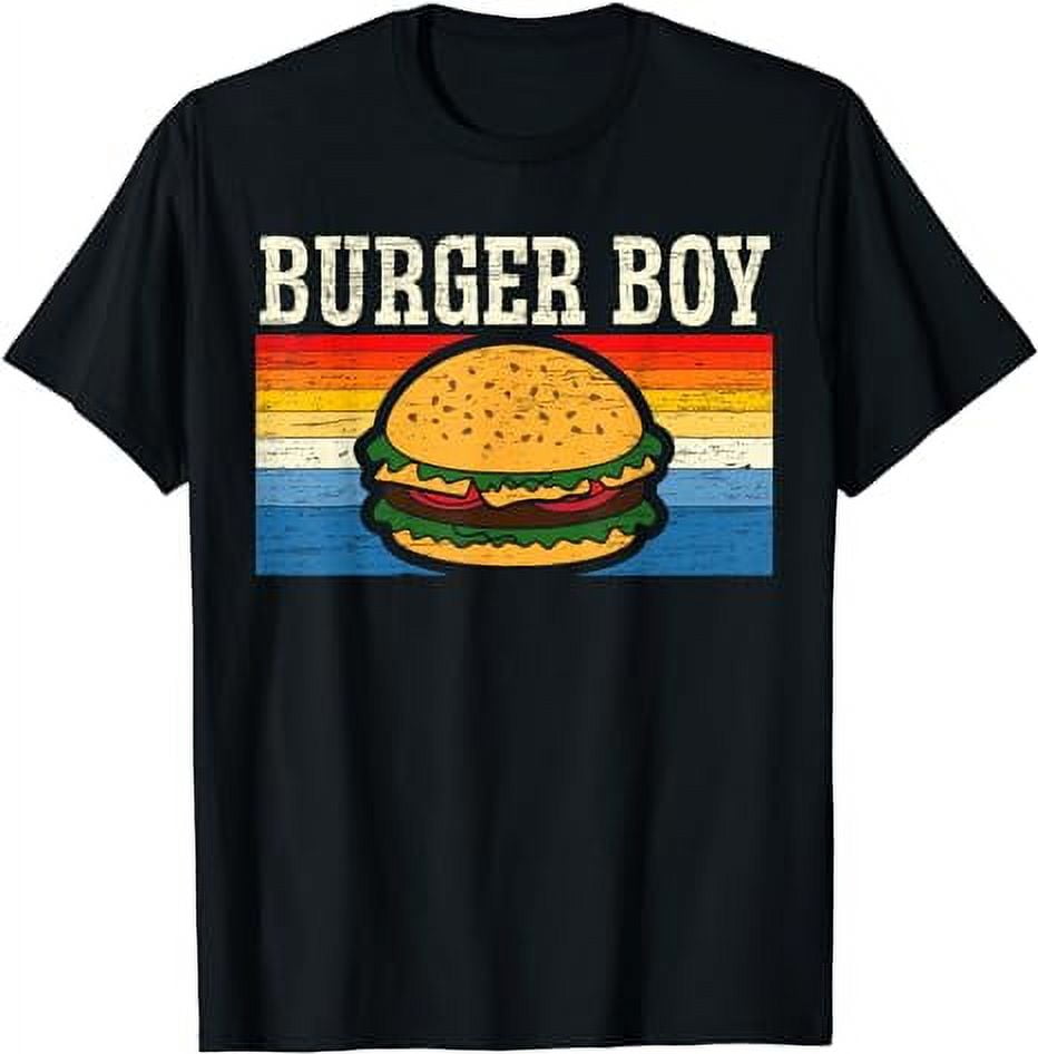 Burger Boy Hamburger Foodie Buns Cheeseburger T-Shirt - Walmart.com