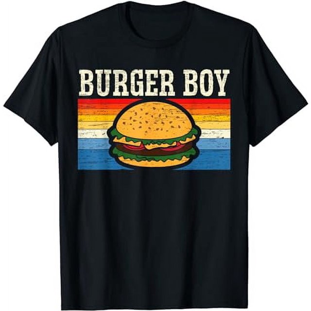 Burger Boy Hamburger Foodie Buns Cheeseburger T-Shirt - Walmart.com