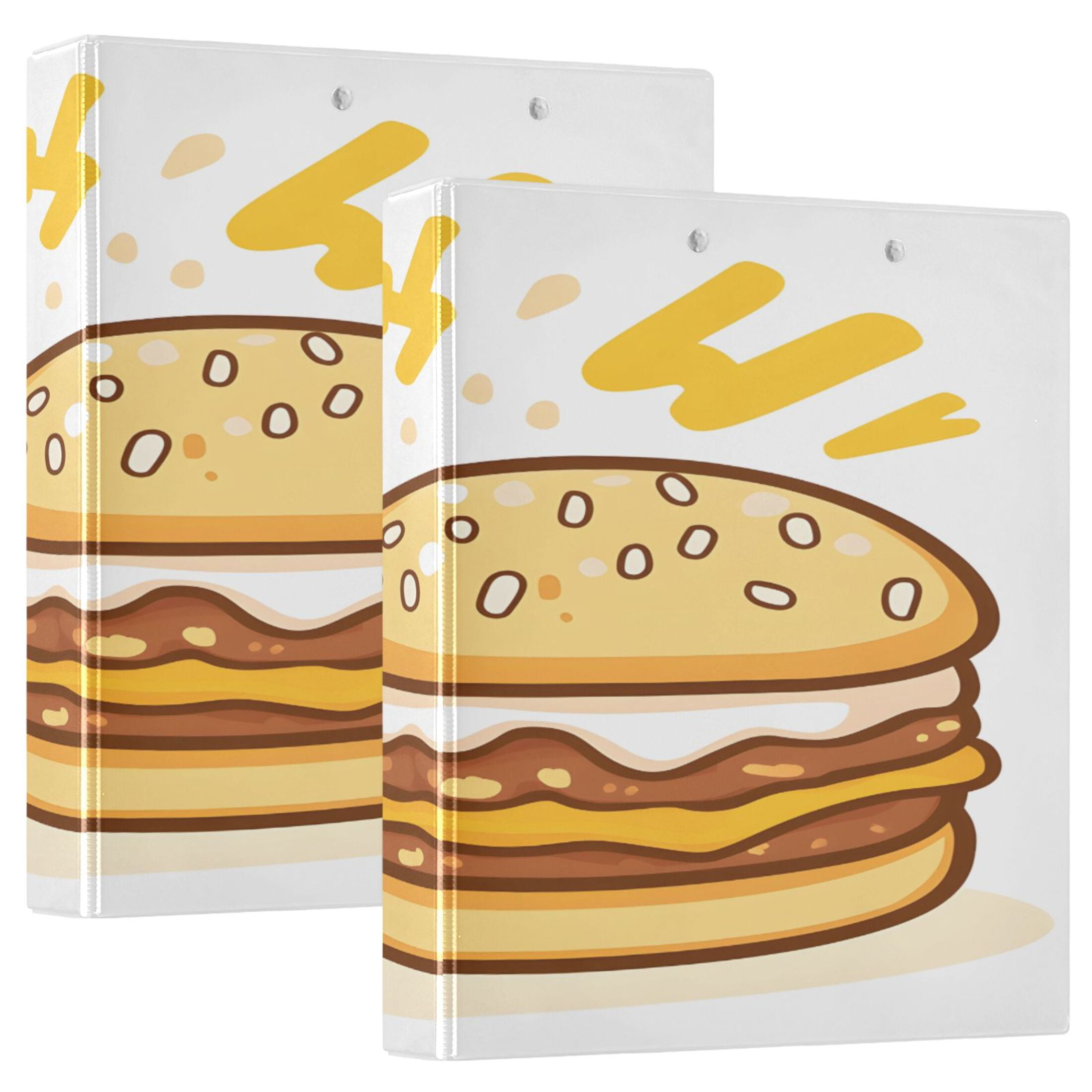 Burger Cola 12.4x10.6in PVC Round Ring Binder, D-Ring 3-Hole, Metal ...
