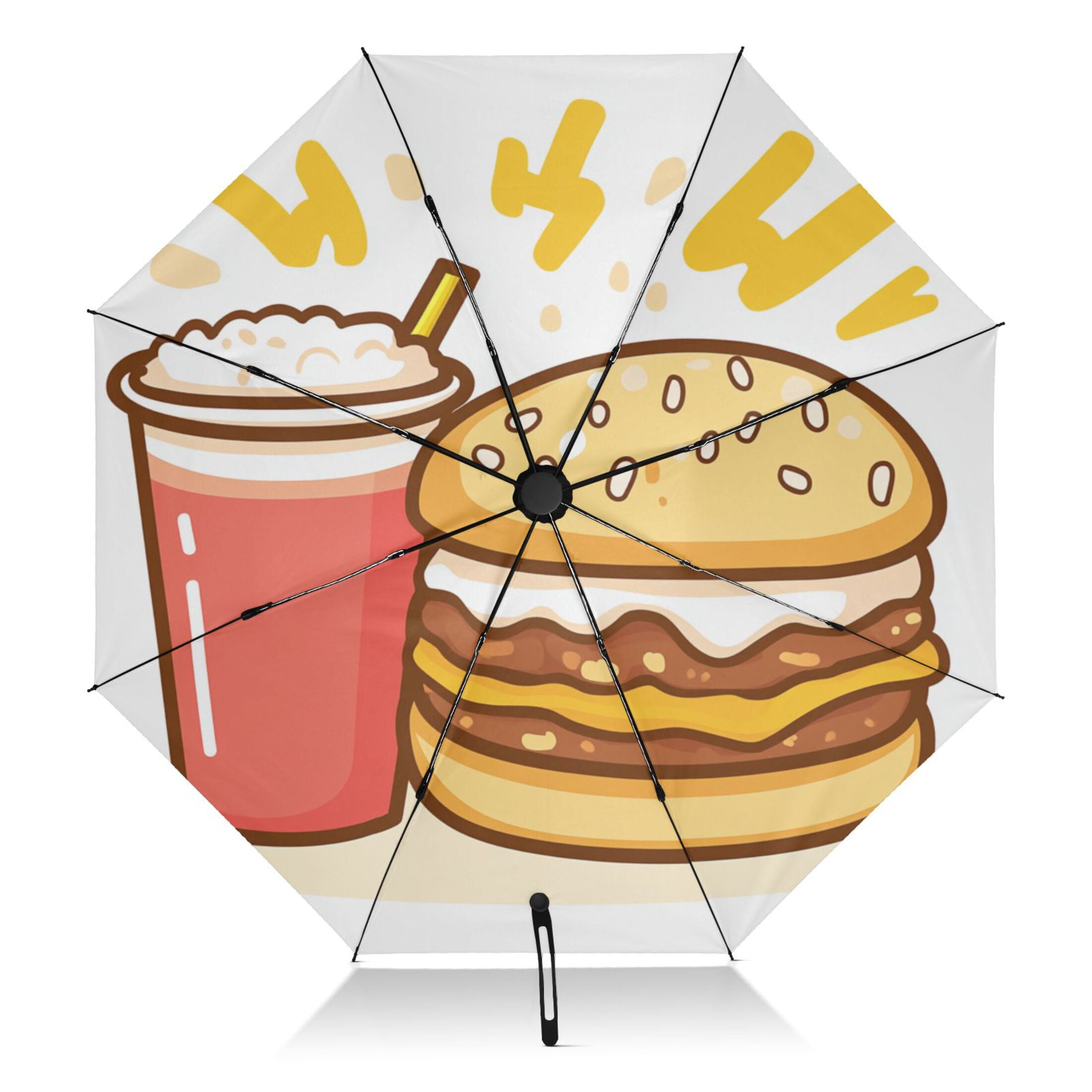 Burger Cola Extra Large Automatic Umbrella, UV Protection, Waterproof ...